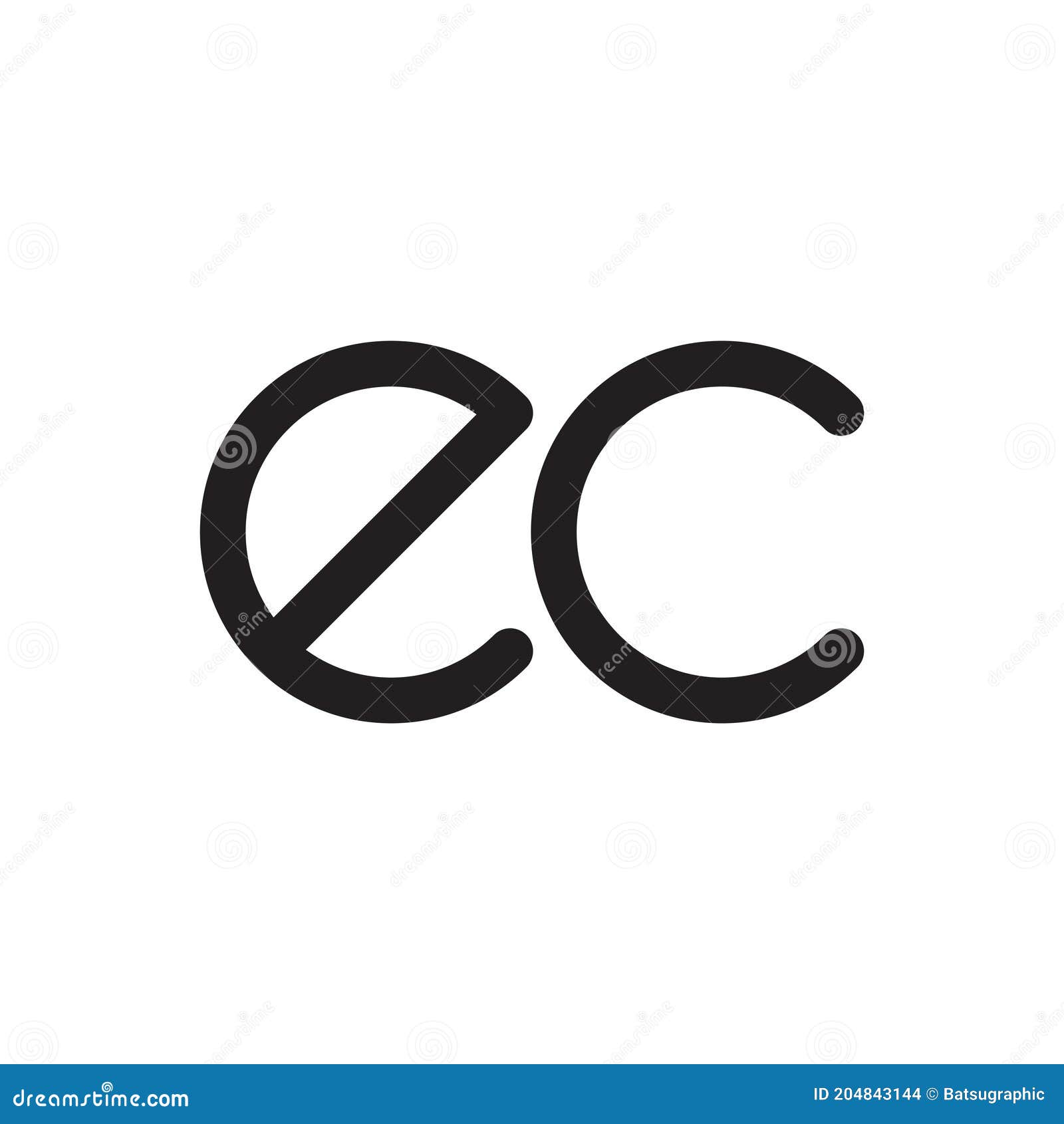 Icono De Logotipo Vectorial De Carta Inicial Ce Ilustración del Vector ...