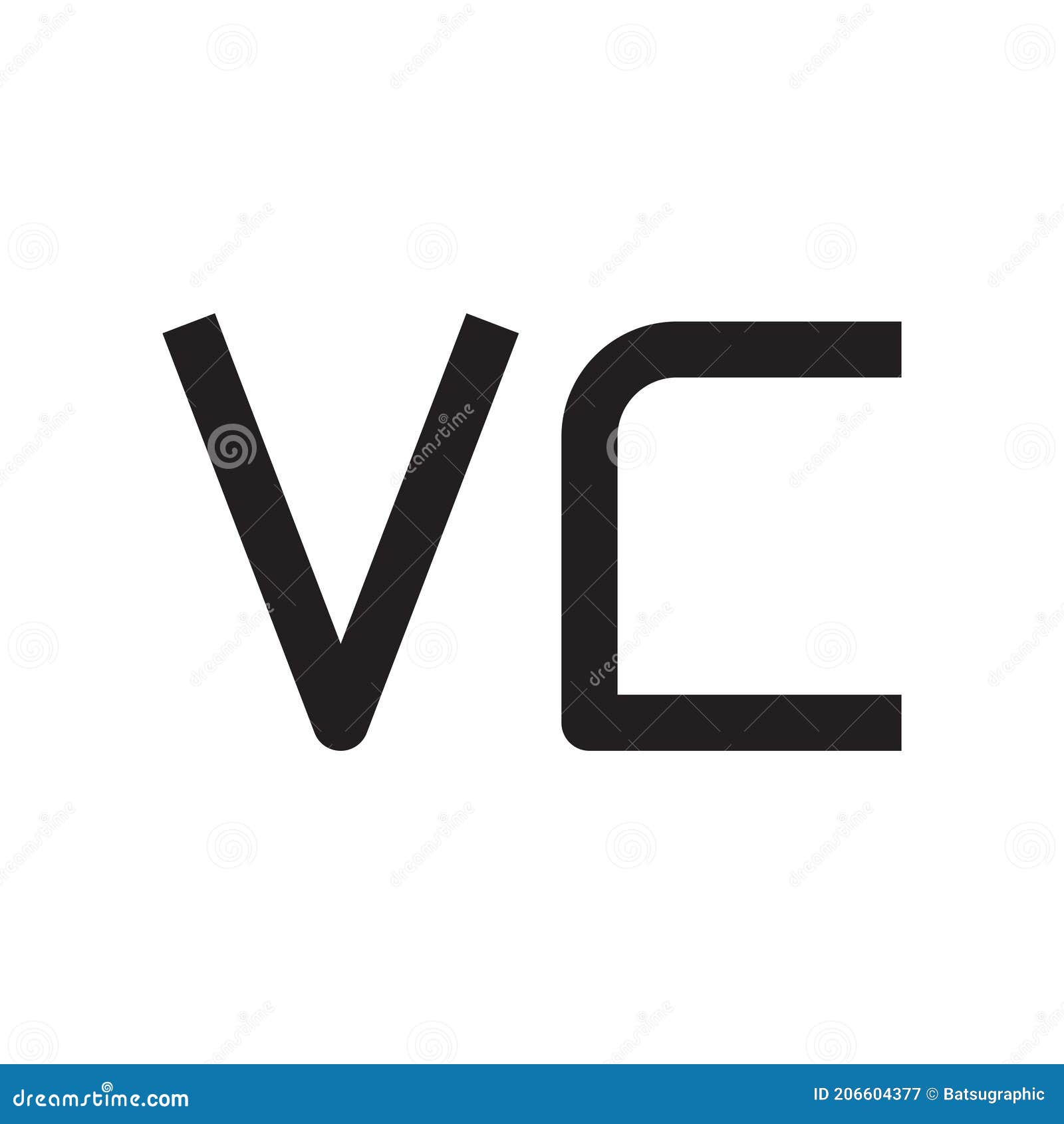 Icono De Logotipo Vectorial De Letra Inicial De Vc Ilustración del ...