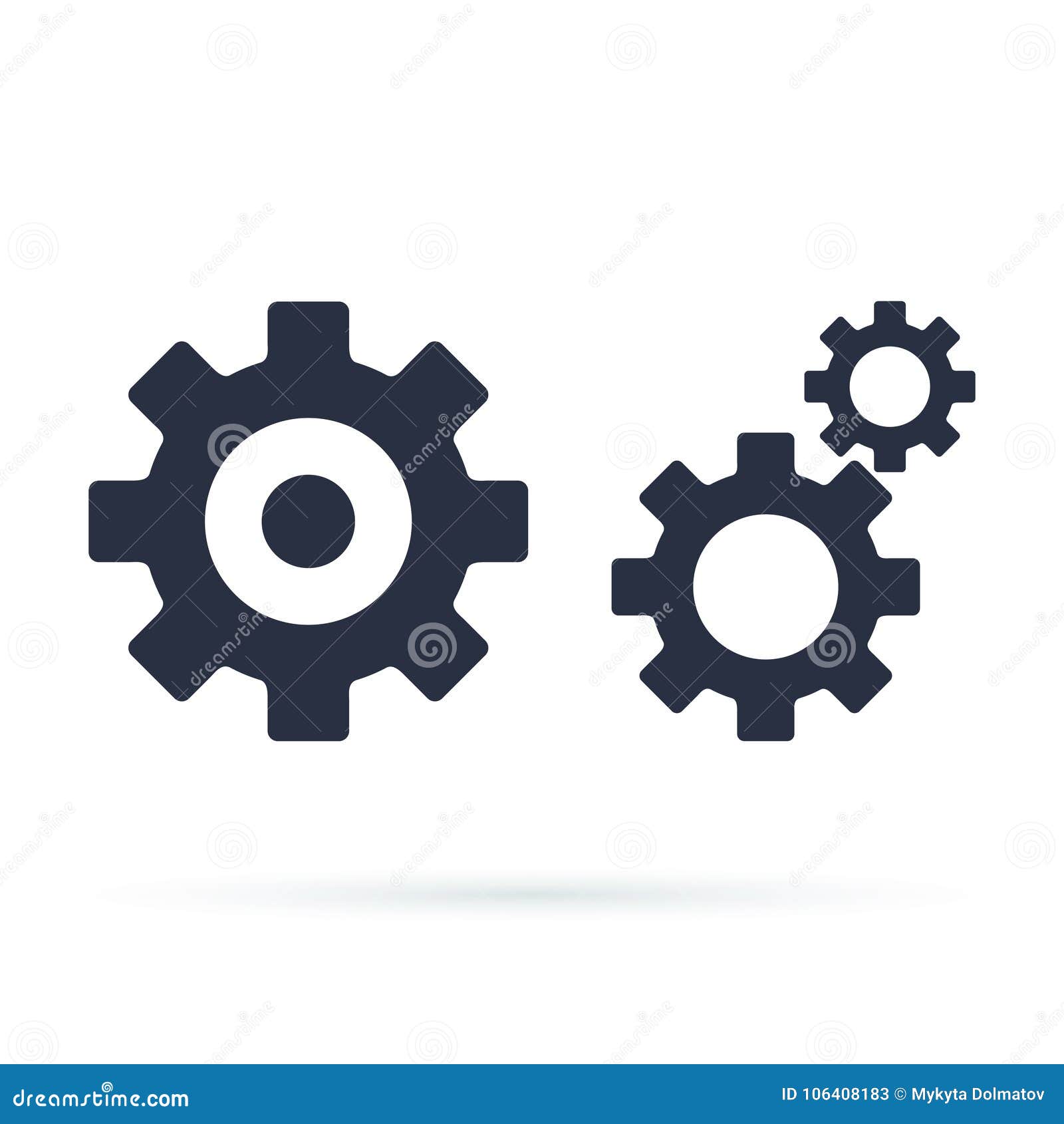 Icono De Los Ajustes Con Los Engranajes Adicionales Icono Ejemplo Del
