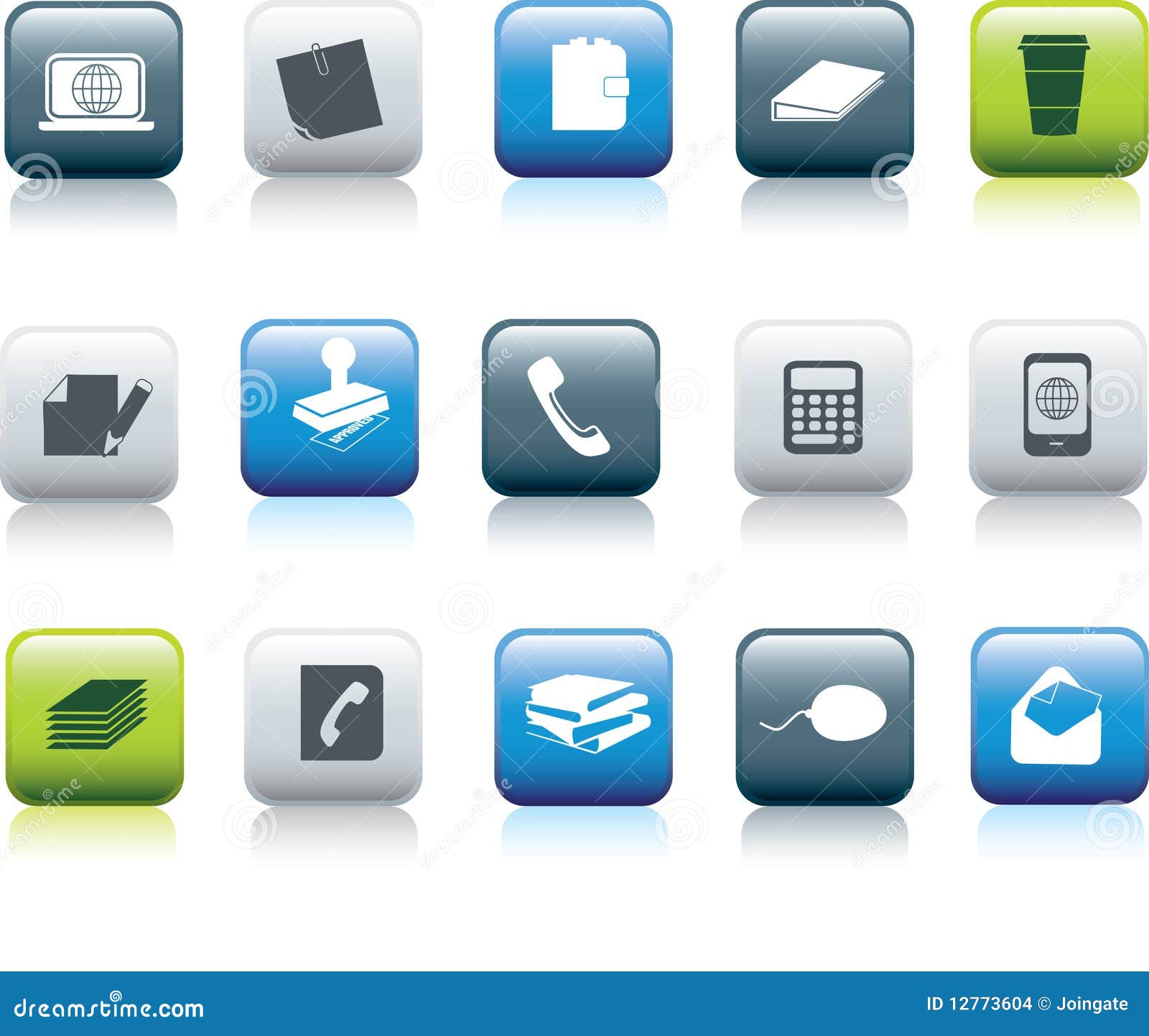 Icono De Los Items De La Oficina Ilustración del Vector - Ilustración ...