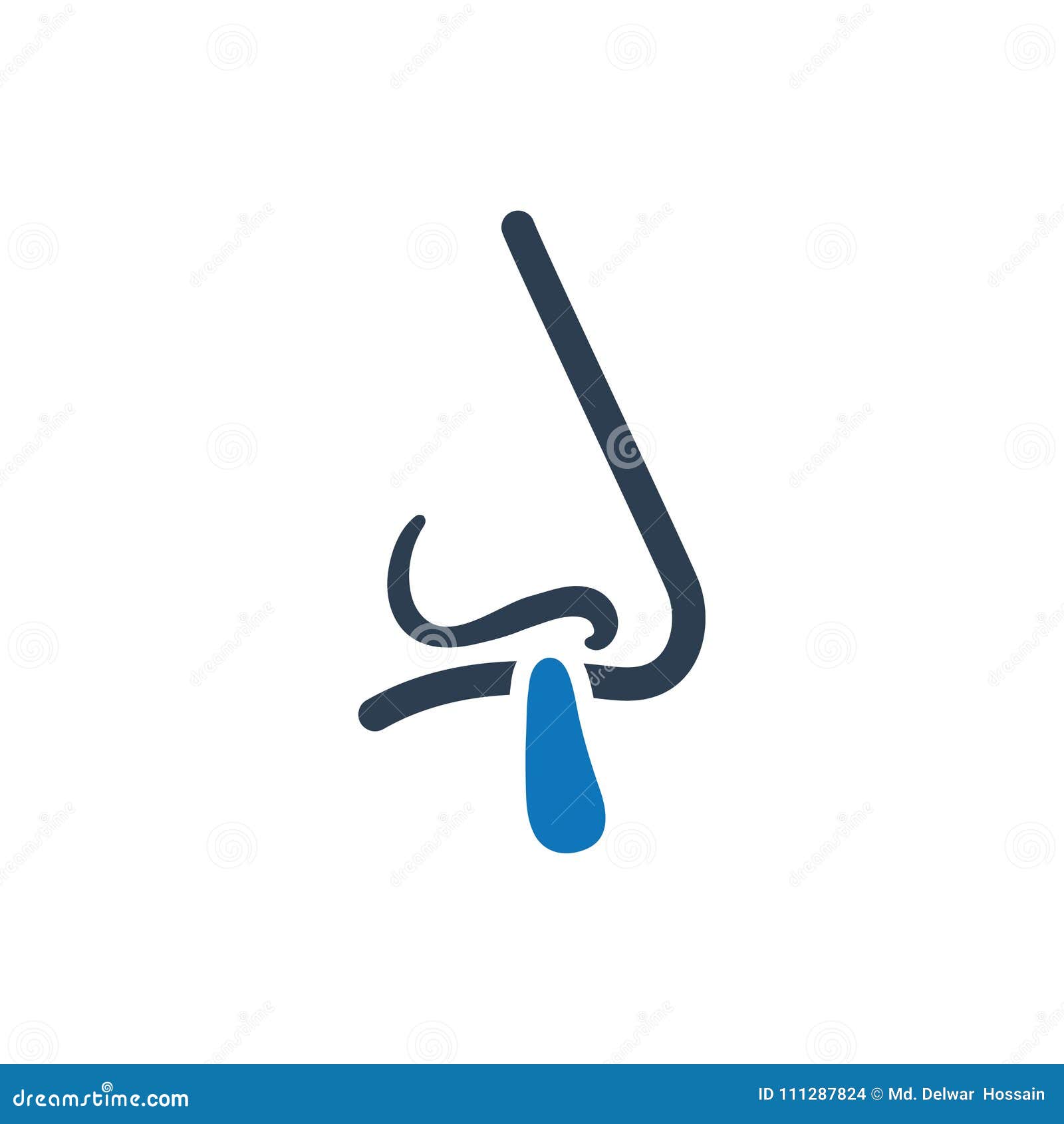 Icono de los mocos ilustración del vector. Ilustración de goteo - 111287824