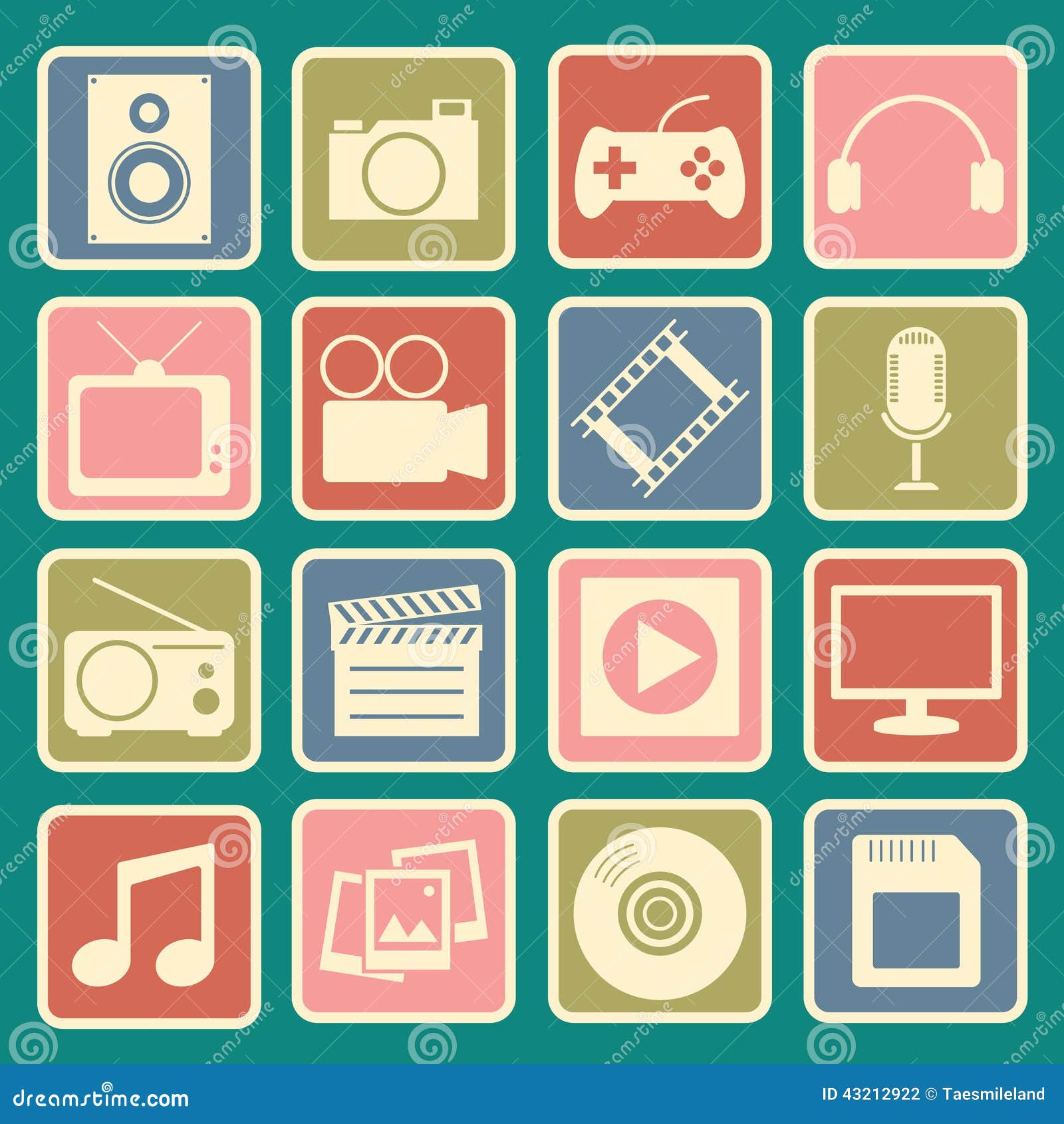 Icono de los multimedia ilustración del vector. Ilustración de ...