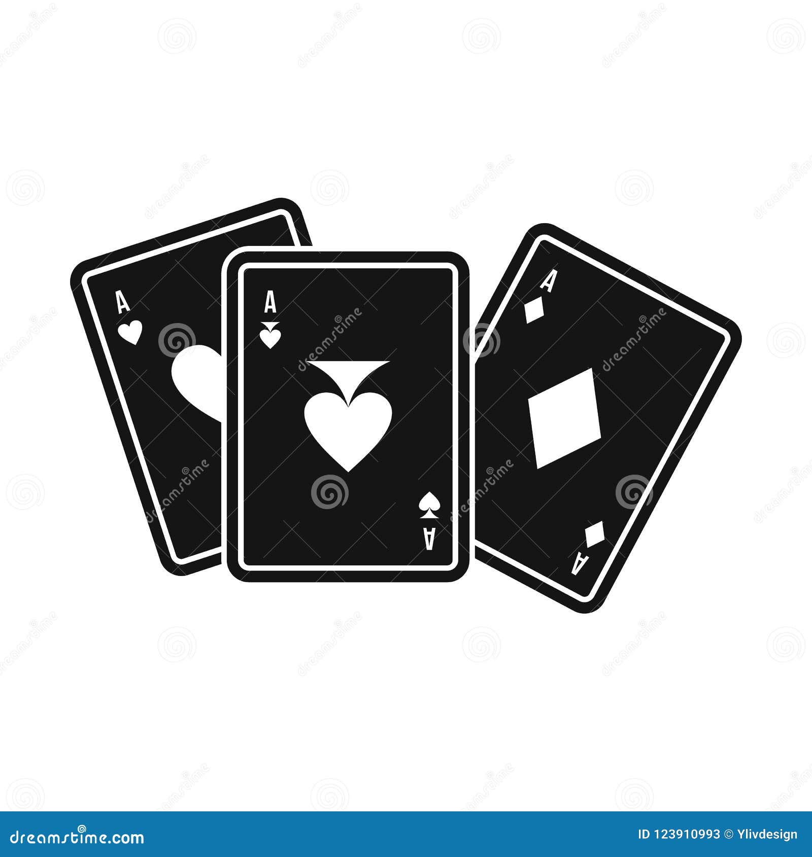 Icono De Los Naipes, Estilo Simple Stock de ilustración - Ilustración ...