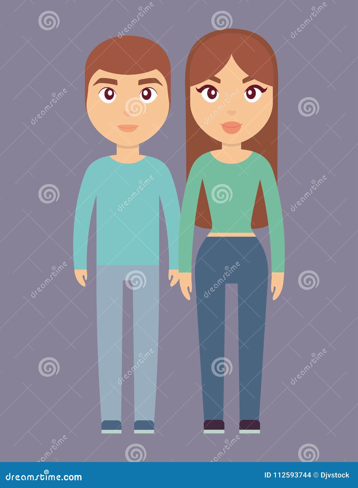 Icono De Los Pares De La Historieta Ilustración del Vector ...