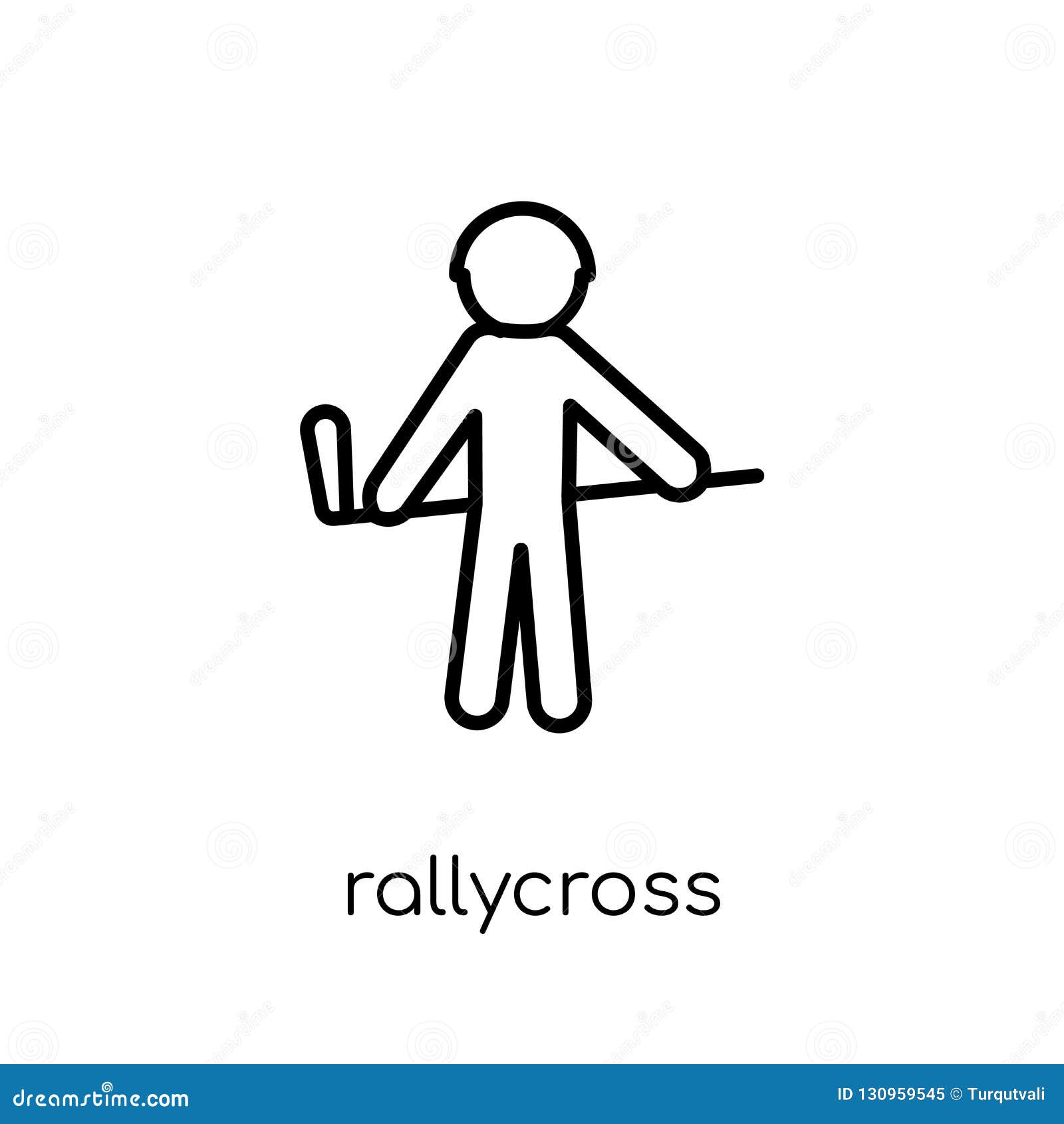 Icono De Los Rallycross Ico Linear Plano Moderno De Moda De Los ...