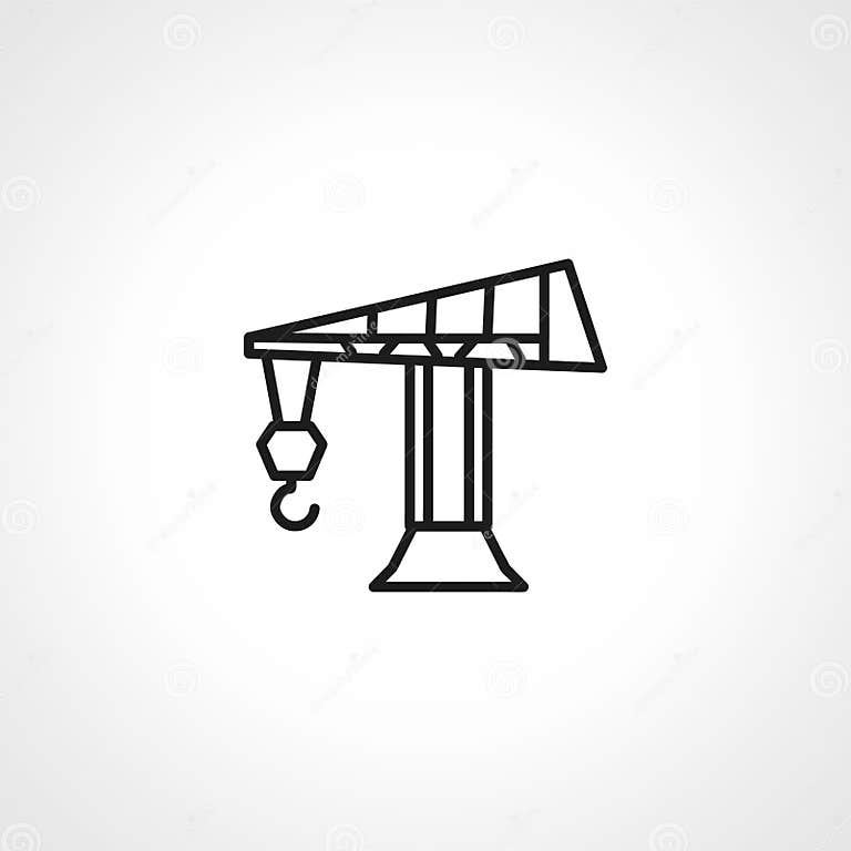 Icono De Línea De Grúa De Construcción. Icono De Elevación De Construcción Ilustración del ...