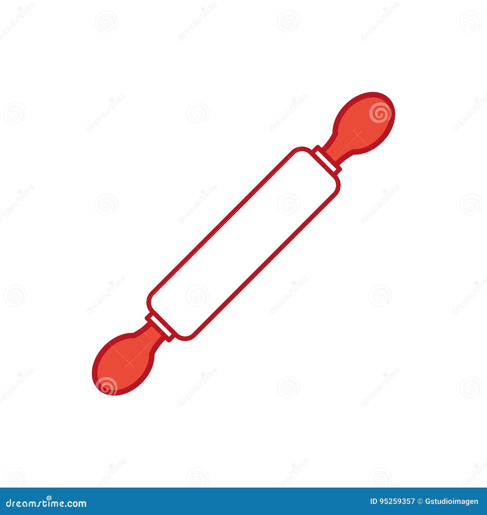 Icono De Madera Del Rodillo De La Cocina Ilustración del Vector ...