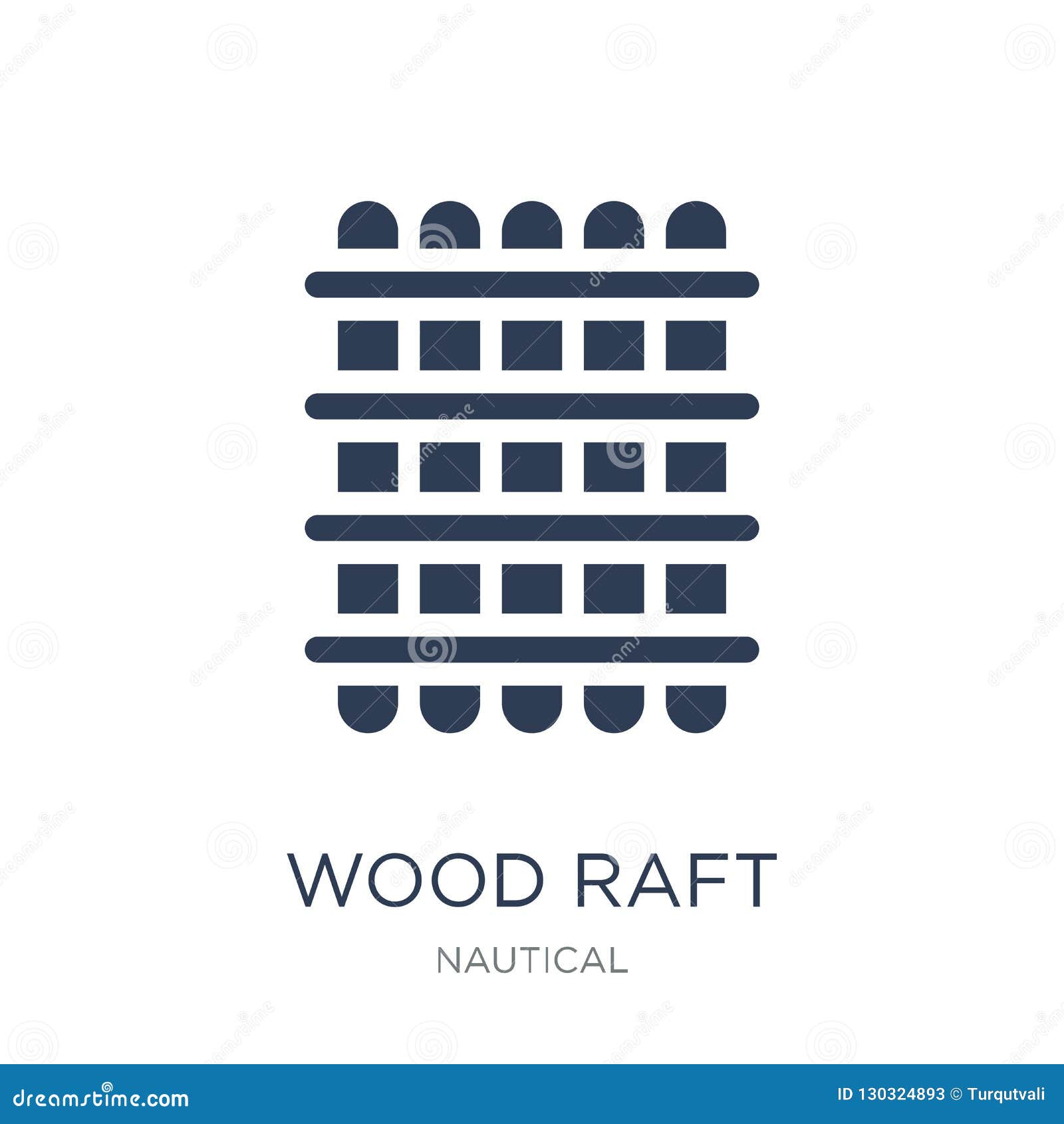 Icono De Madera De La Balsa Icono De Madera De La Balsa Del Vector ...