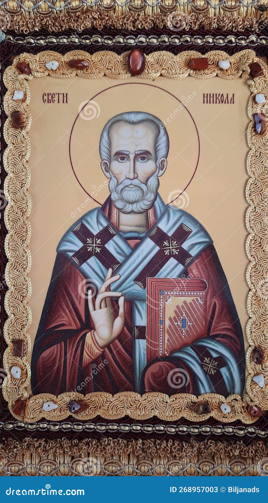 Icono De Madera De Saint Nicholas Foto de archivo editorial - Imagen de ...