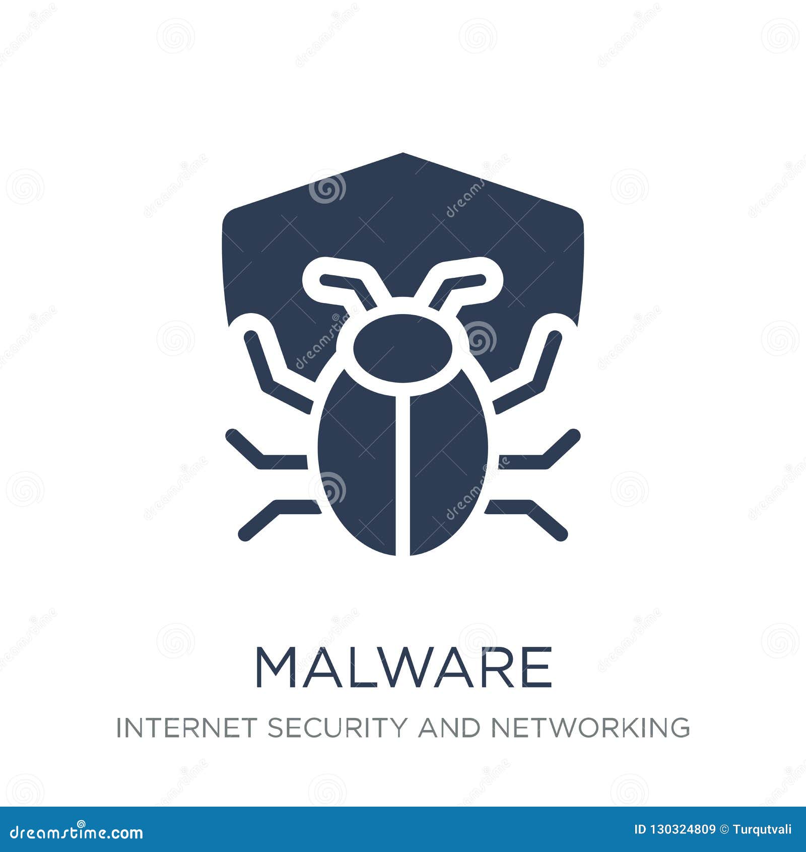 Icono De Malware Icono Plano De Moda De Malware Del Vector En El ...