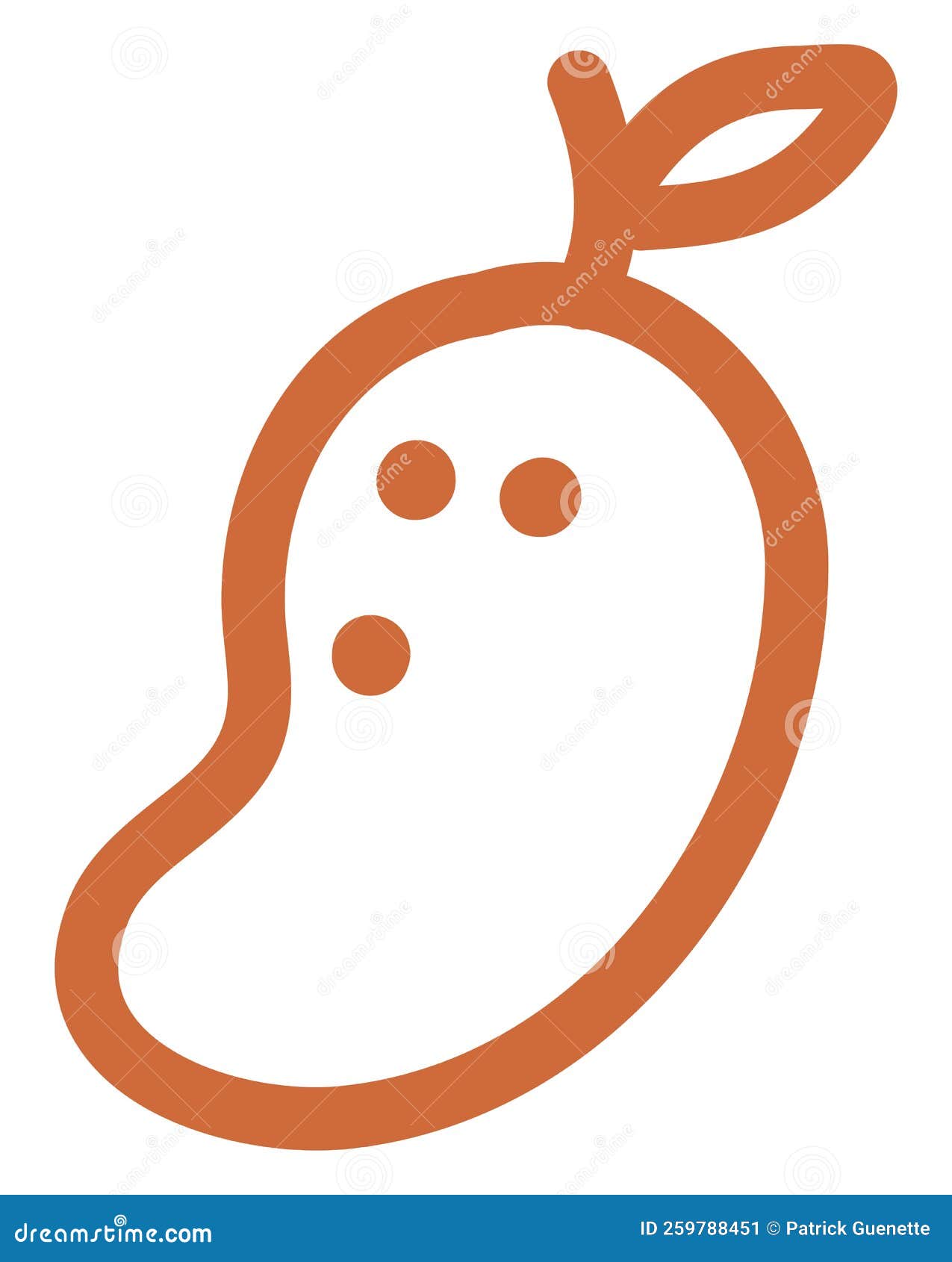 Icono de mango naranja ilustración del vector. Ilustración de alimento ...