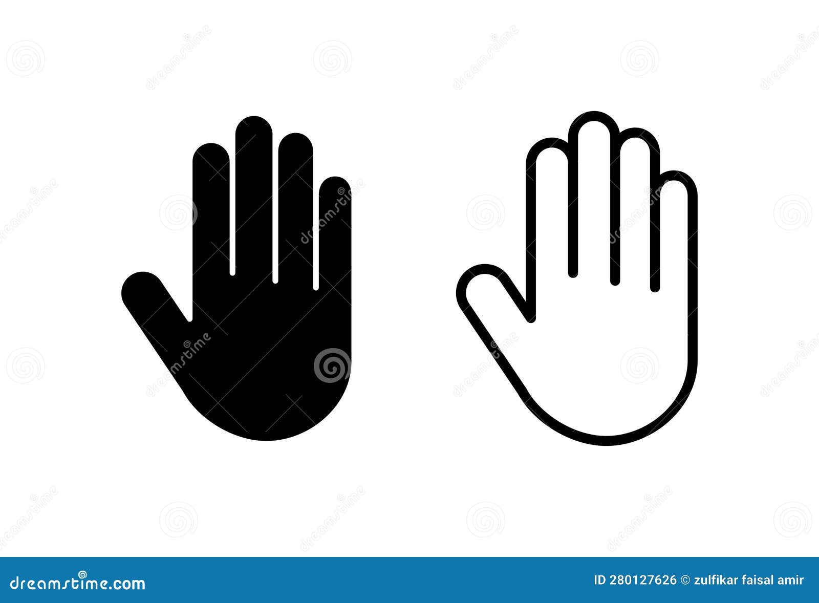 Icono De Mano . Palma De Icono Del Vector De Mano Ilustración del ...