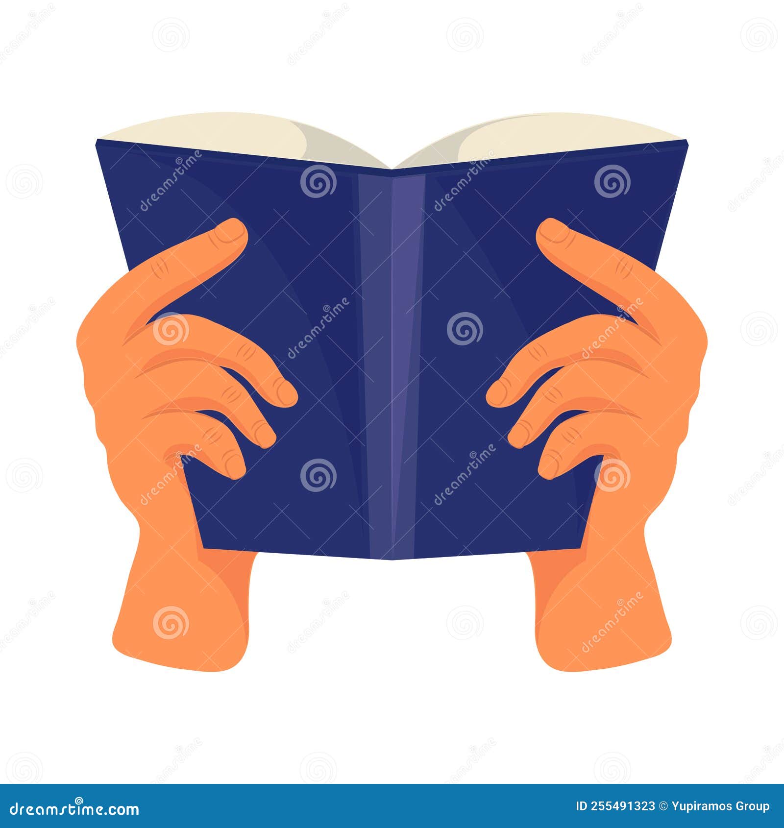 Icono de manos con libro ilustración del vector. Ilustración de aislado ...