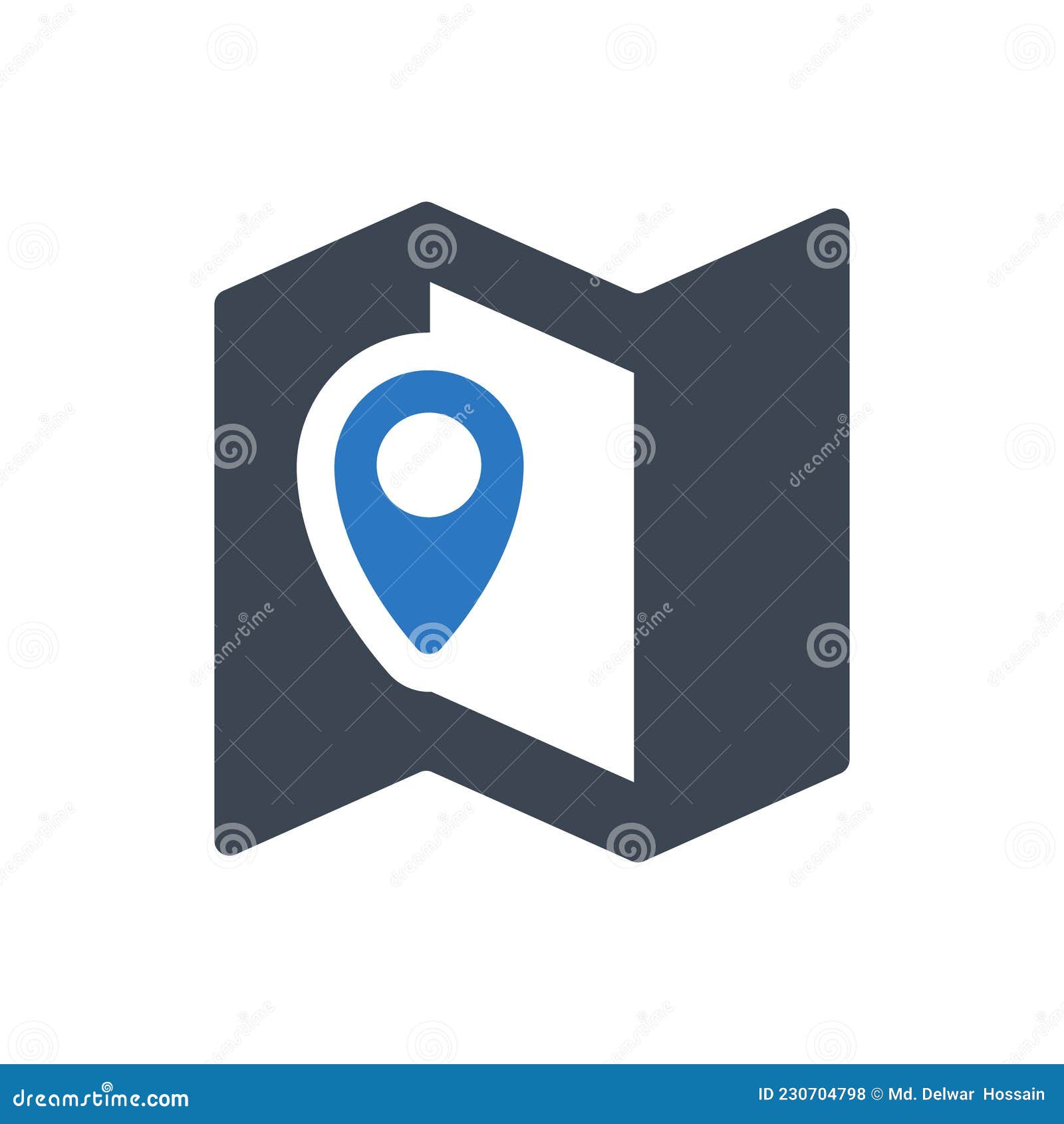 Icono de mapa de ruta ilustración del vector. Ilustración de icono ...