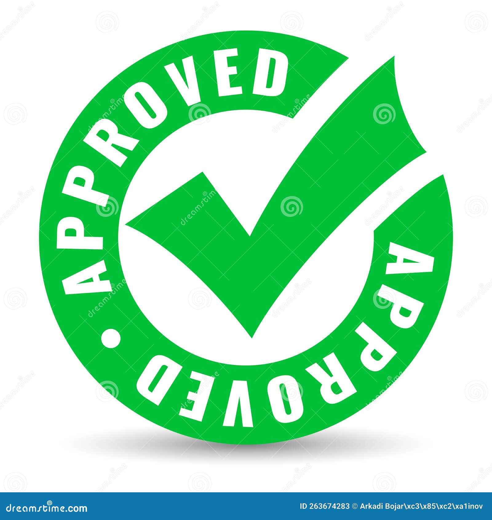 Icono de marca aprobado ilustración del vector. Ilustración de ...