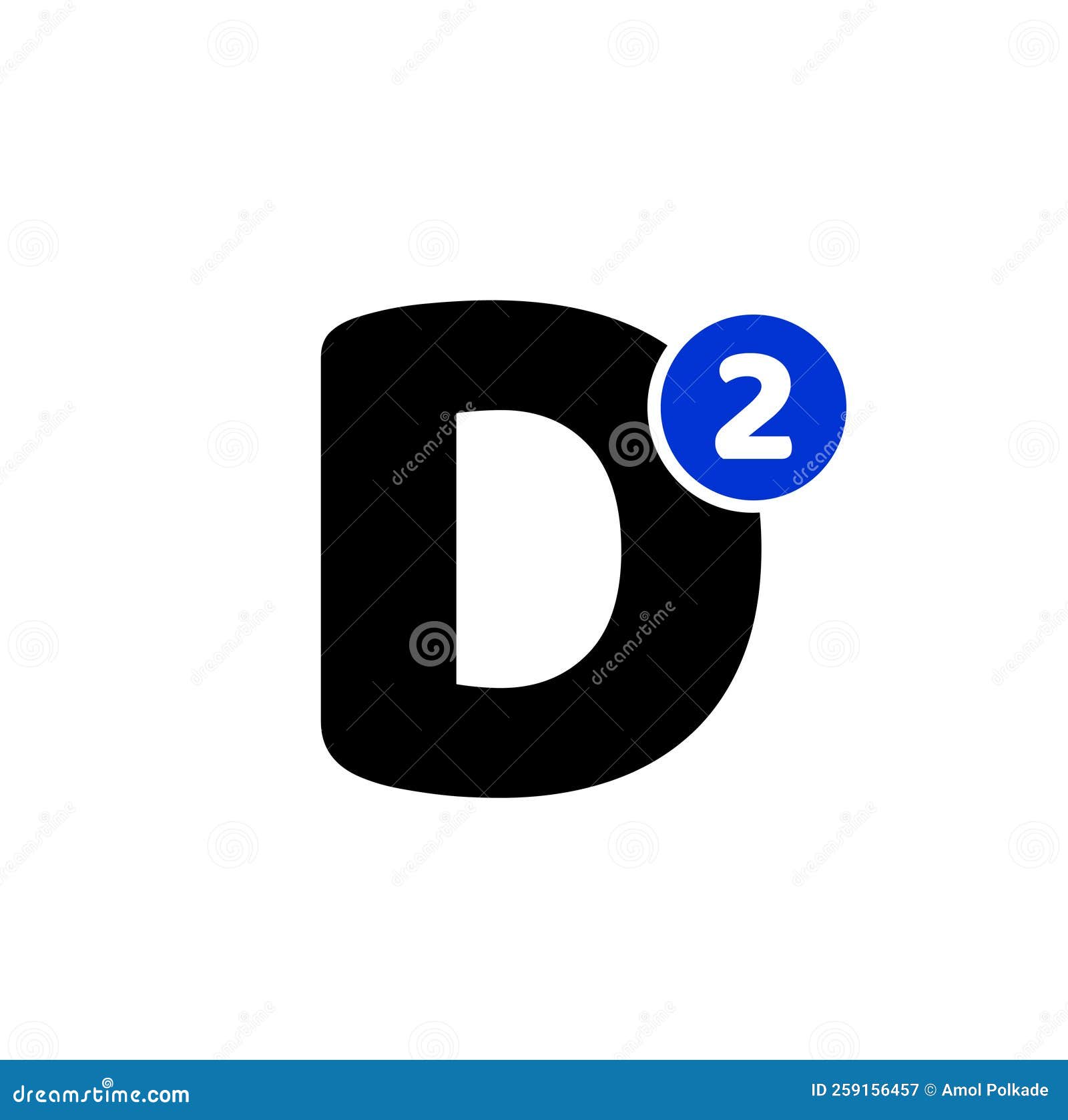 Icono De Marca D2. Monograma Vectorial D2 Ilustración del Vector ...