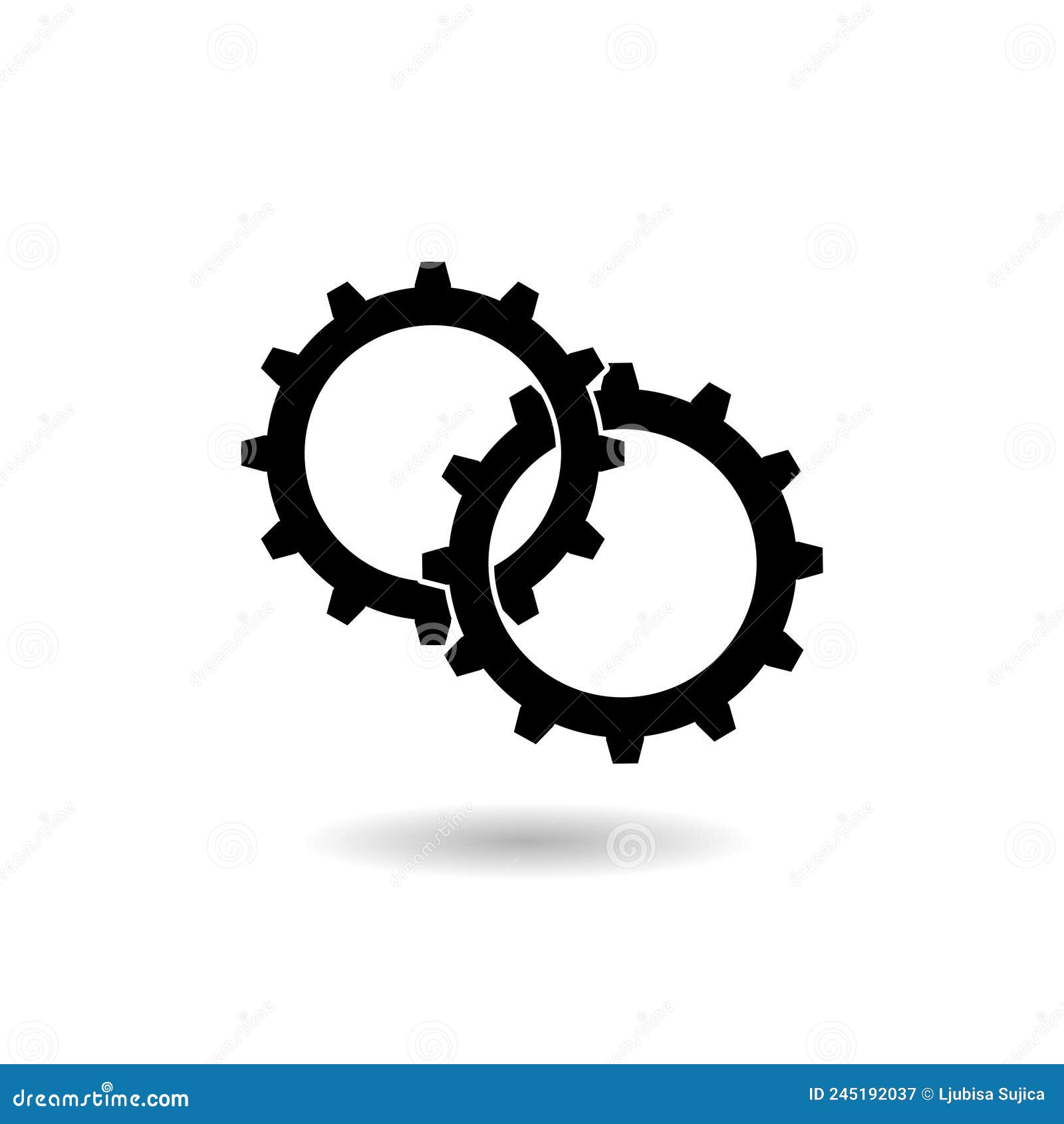 Icono De Marchas Simples Con Sombra Ilustración del Vector ...