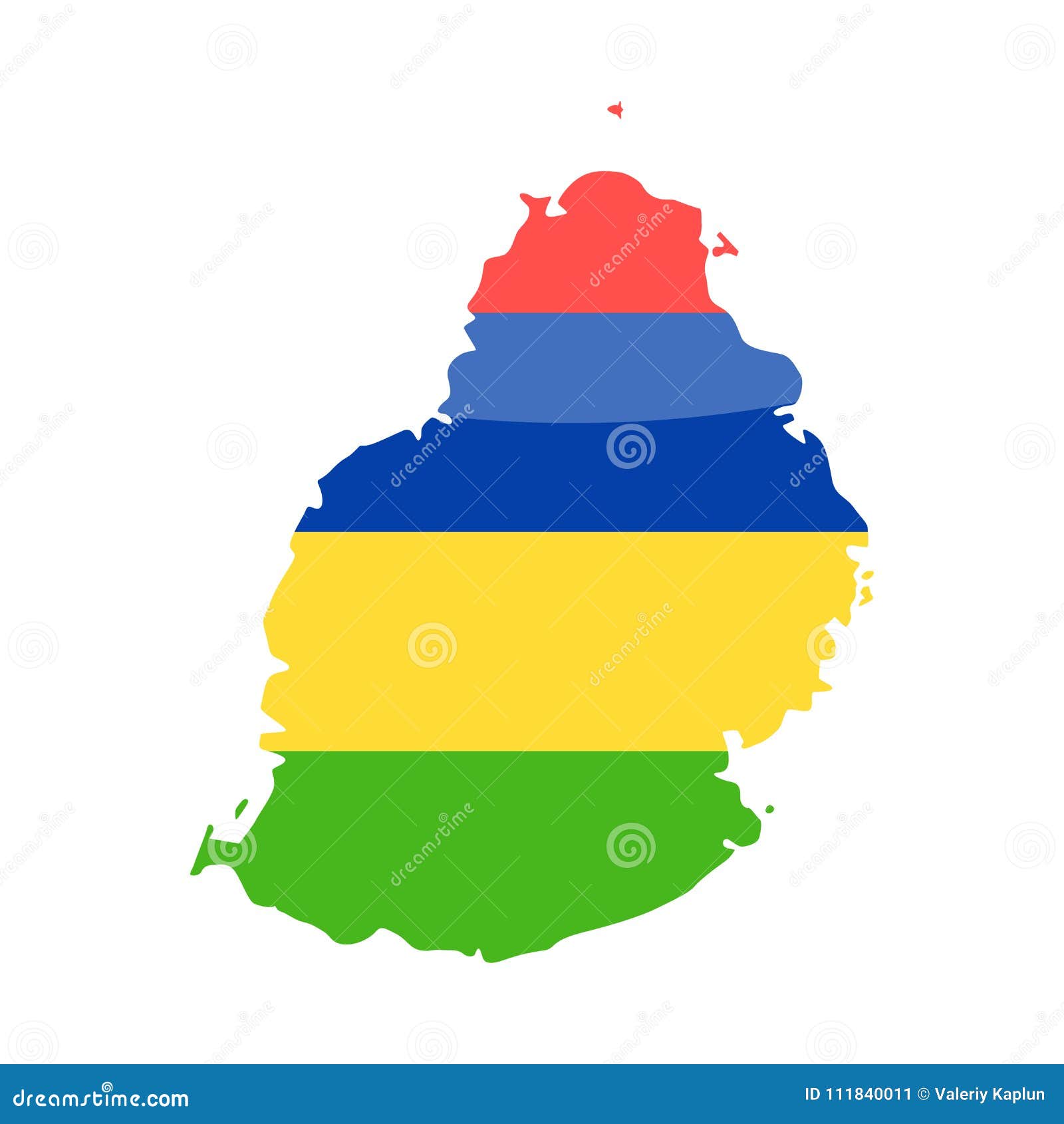Icono De Mauritius Flag Country Contour Vector Stock de ilustración ...