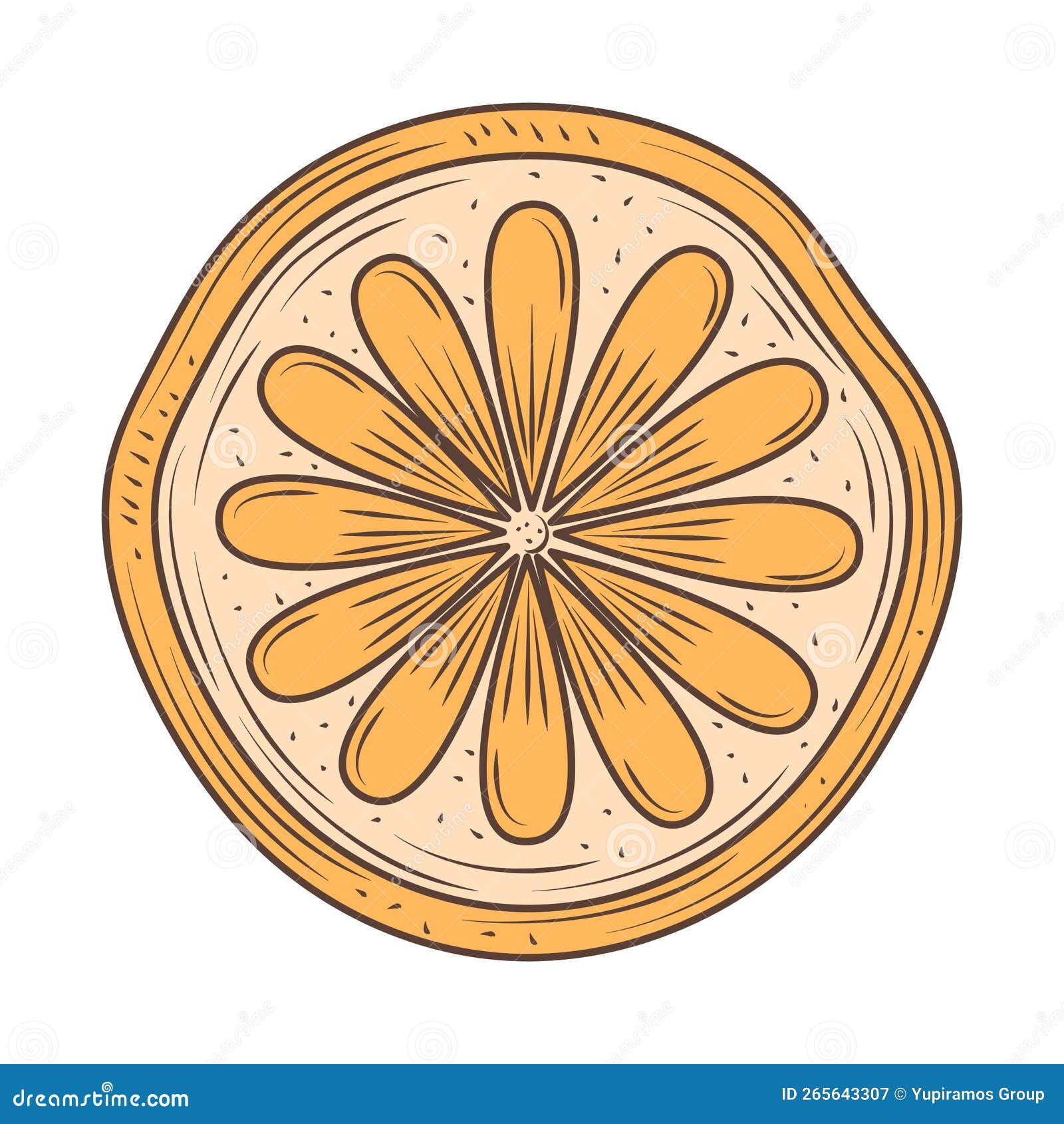 Icono de media naranja ilustración del vector. Ilustración de rebanada ...