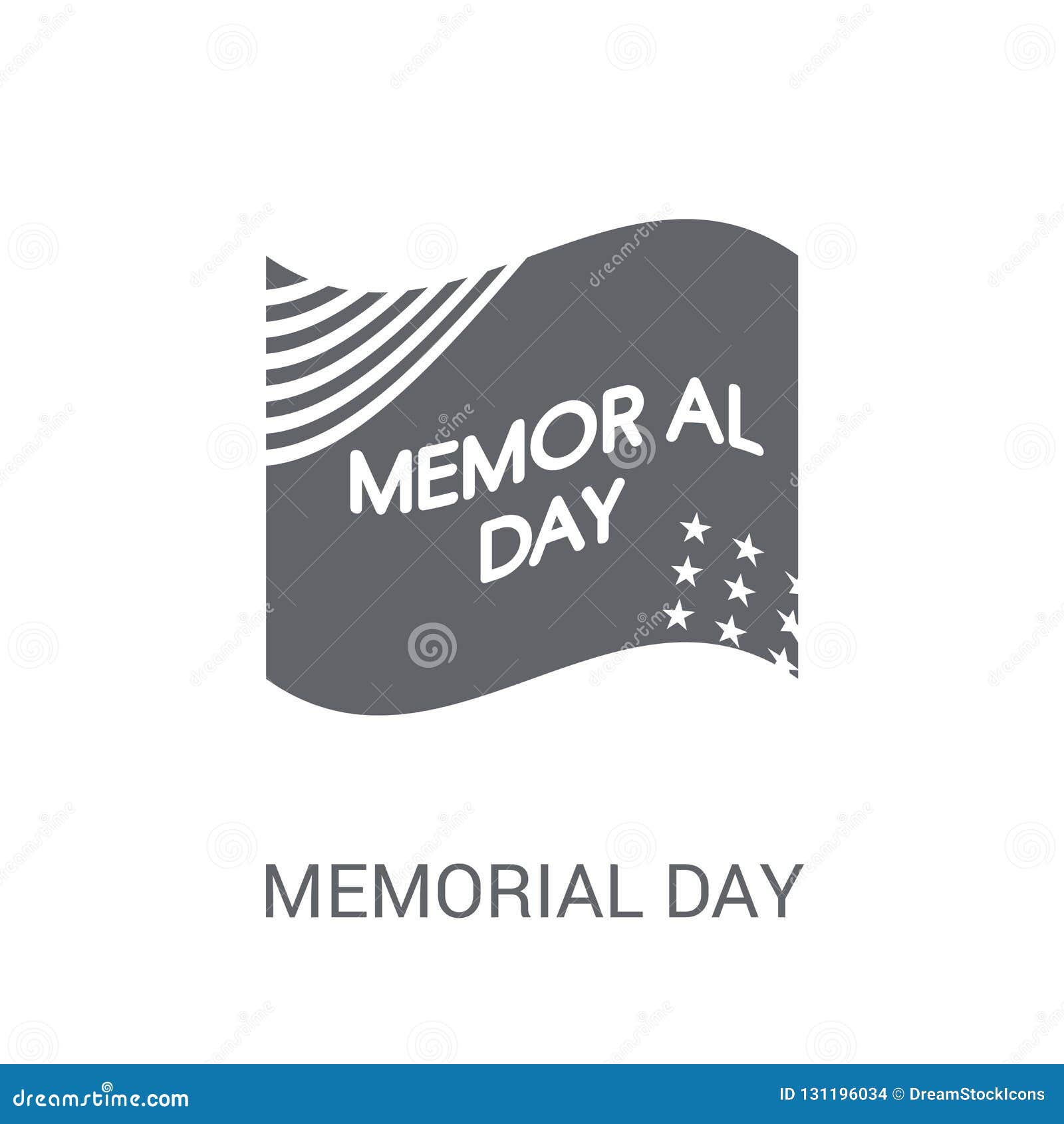 Icono de Memorial Day ilustración del vector. Ilustración de rayas ...