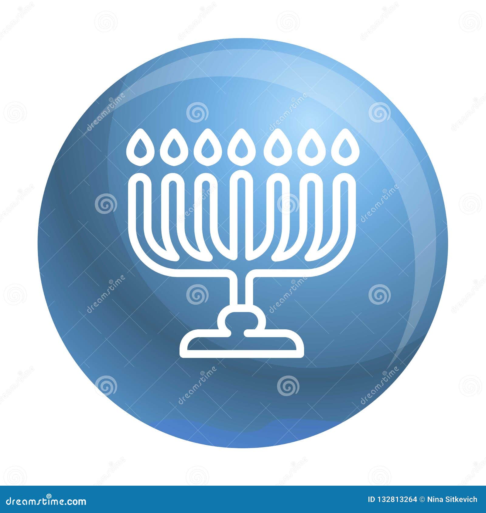 Icono De Menorah, Estilo Del Esquema Ilustración del Vector - Ilustración de madera, menorah ...