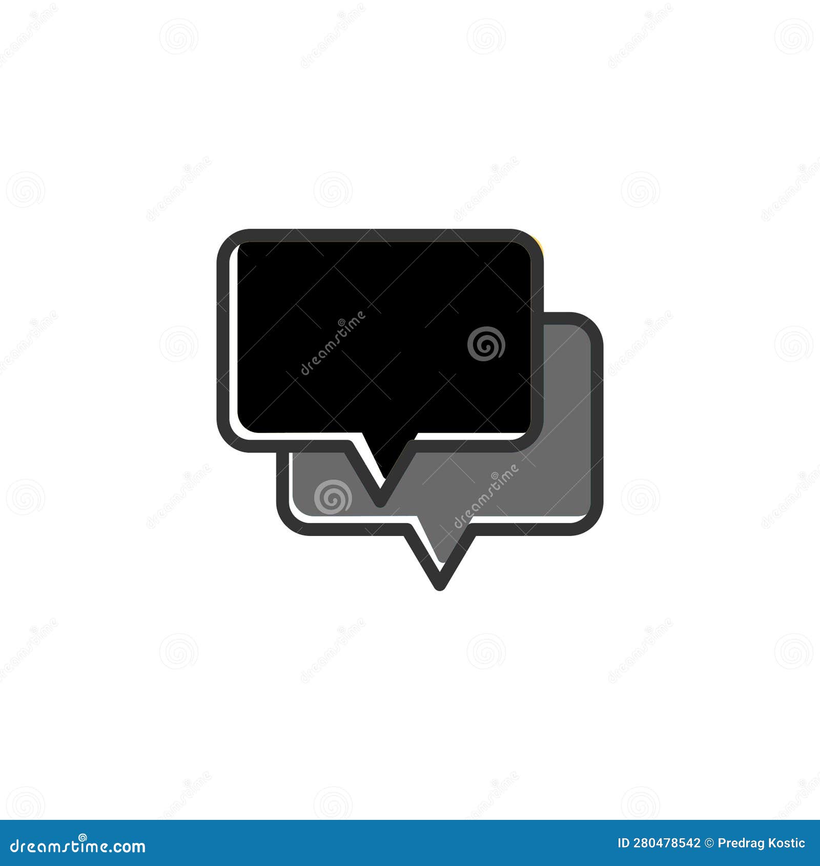 Icono de mensajes stock de ilustración. Ilustración de discurso - 280478542