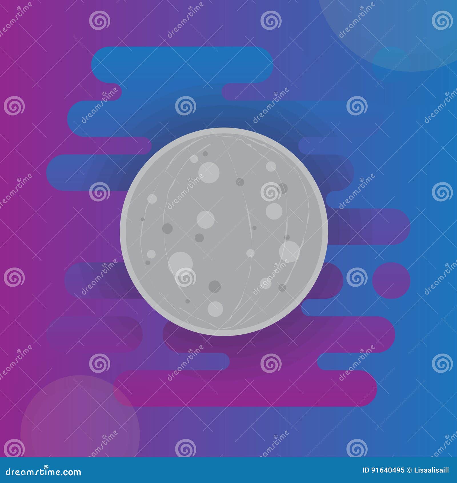 Icono De Mercury En El Espacio Profundo - Ejemplo Plano, Elementos Del Espacio Ilustración del ...