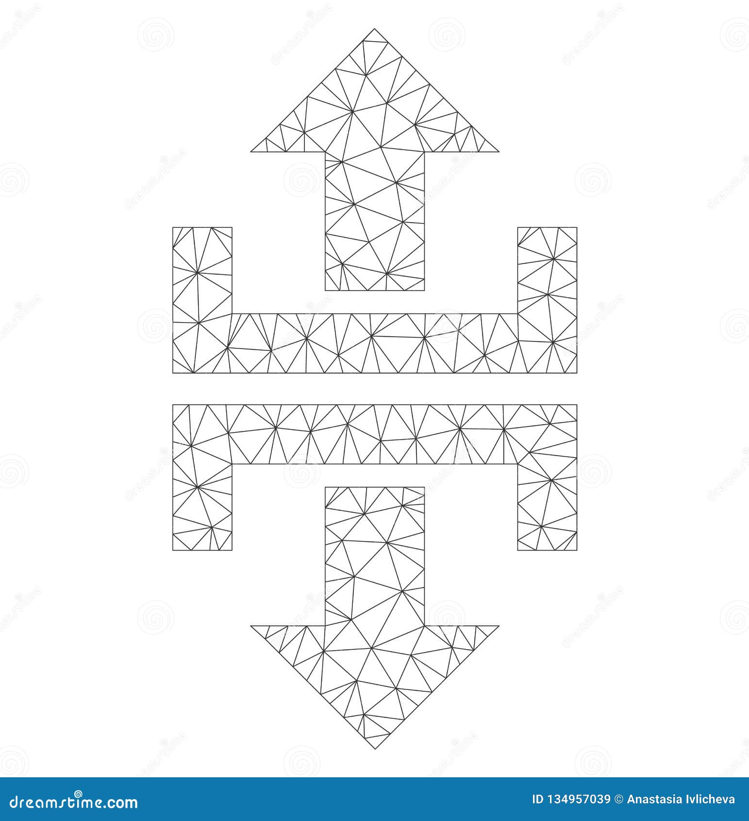 Icono De Mesh Vector Divide Vertical Direction Ilustración del Vector ...