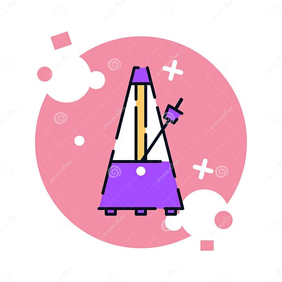 Icono de metrónomo aislado ilustración del vector. Ilustración de hora ... Icono de metrónomo aislado ilustración del vector. Ilustración de hora ...