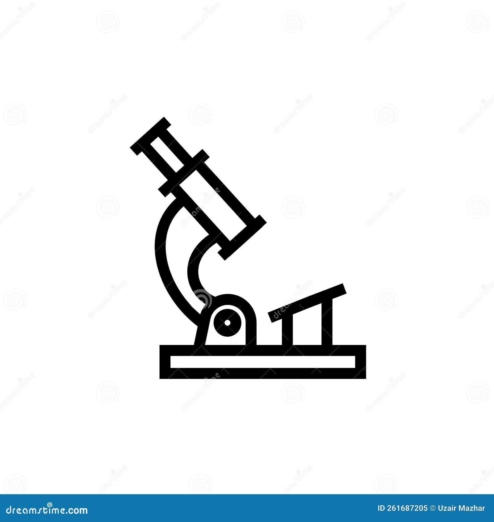 Icono De Microscopio En Vector. Logotipo Ilustración del Vector ...