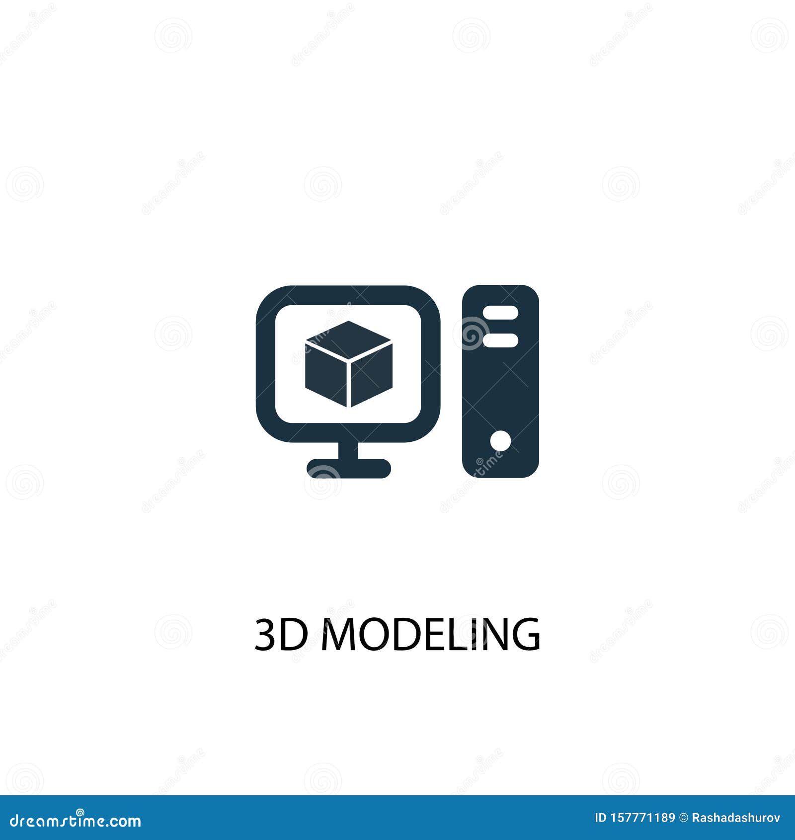 Icono De Modelado 3d. Elemento Simple Ilustración del Vector - Ilustración de forma, digital ...