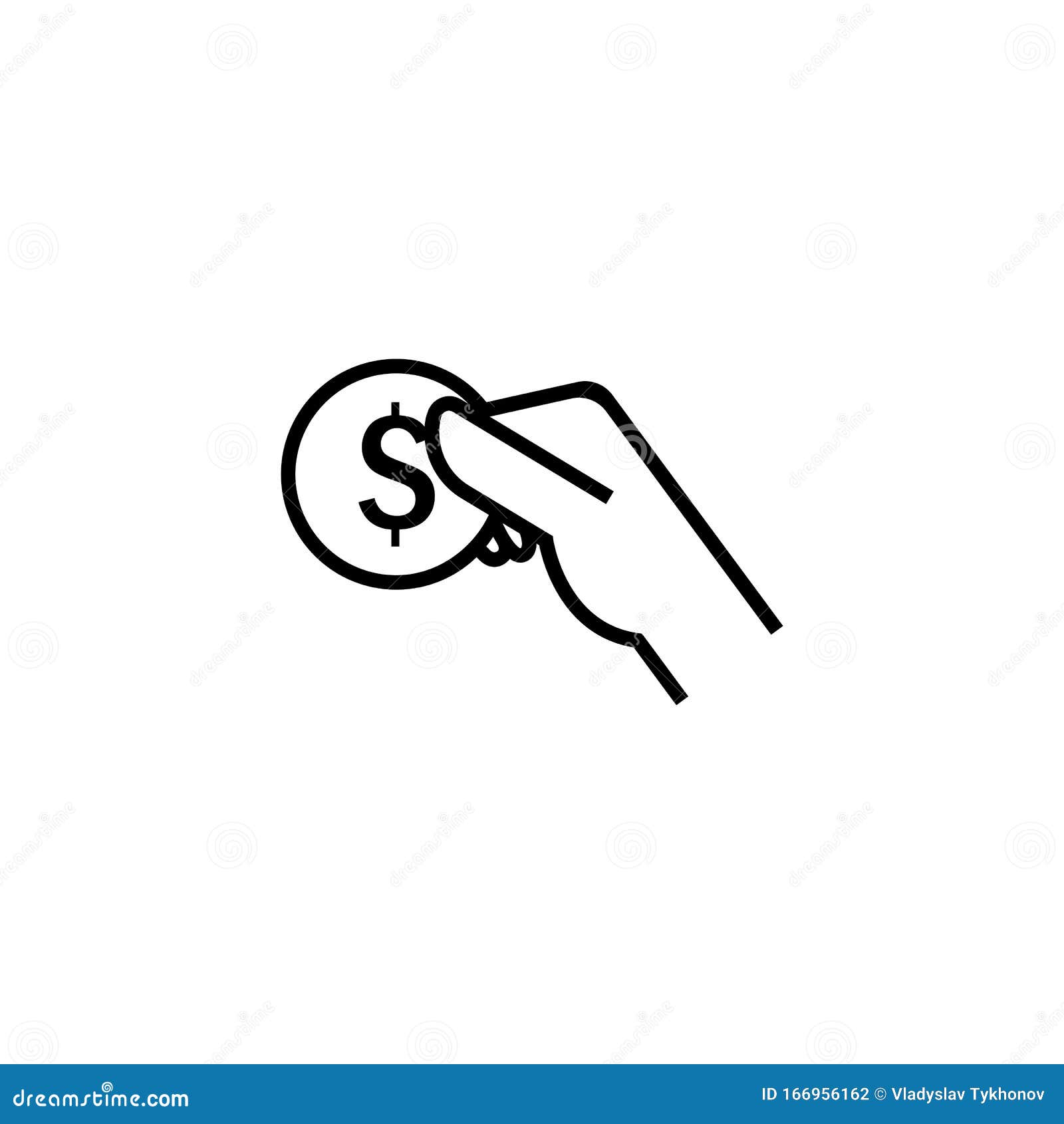 Icono De Moneda En Las Manos Aislado En Fondo Blanco Vector EPS 10 ...