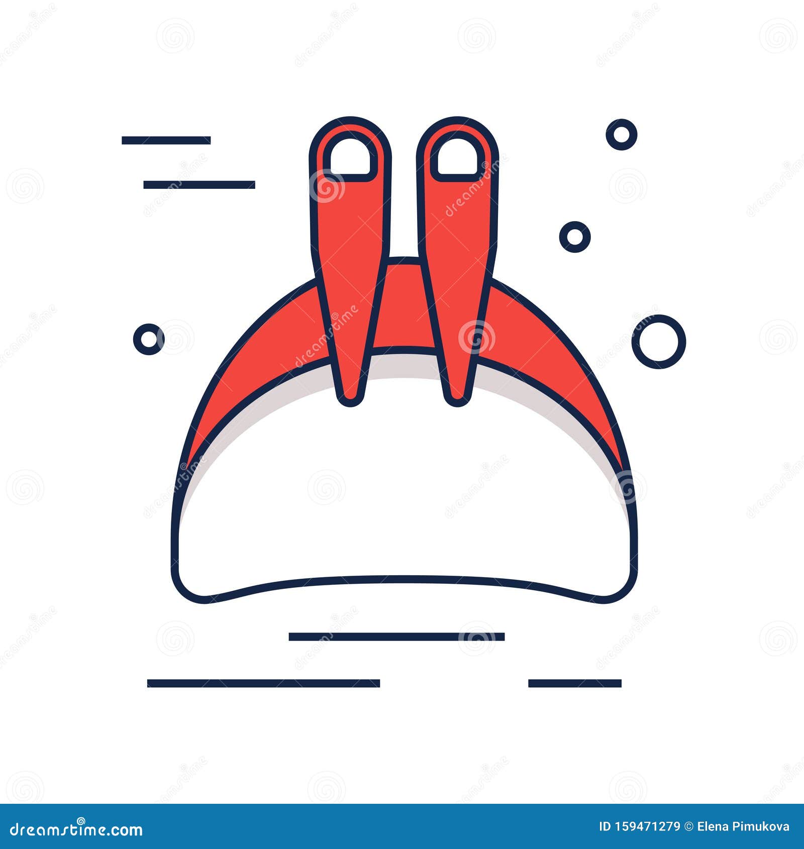 Icono De Monofin. Equipo De Descarga Ilustración del Vector ...