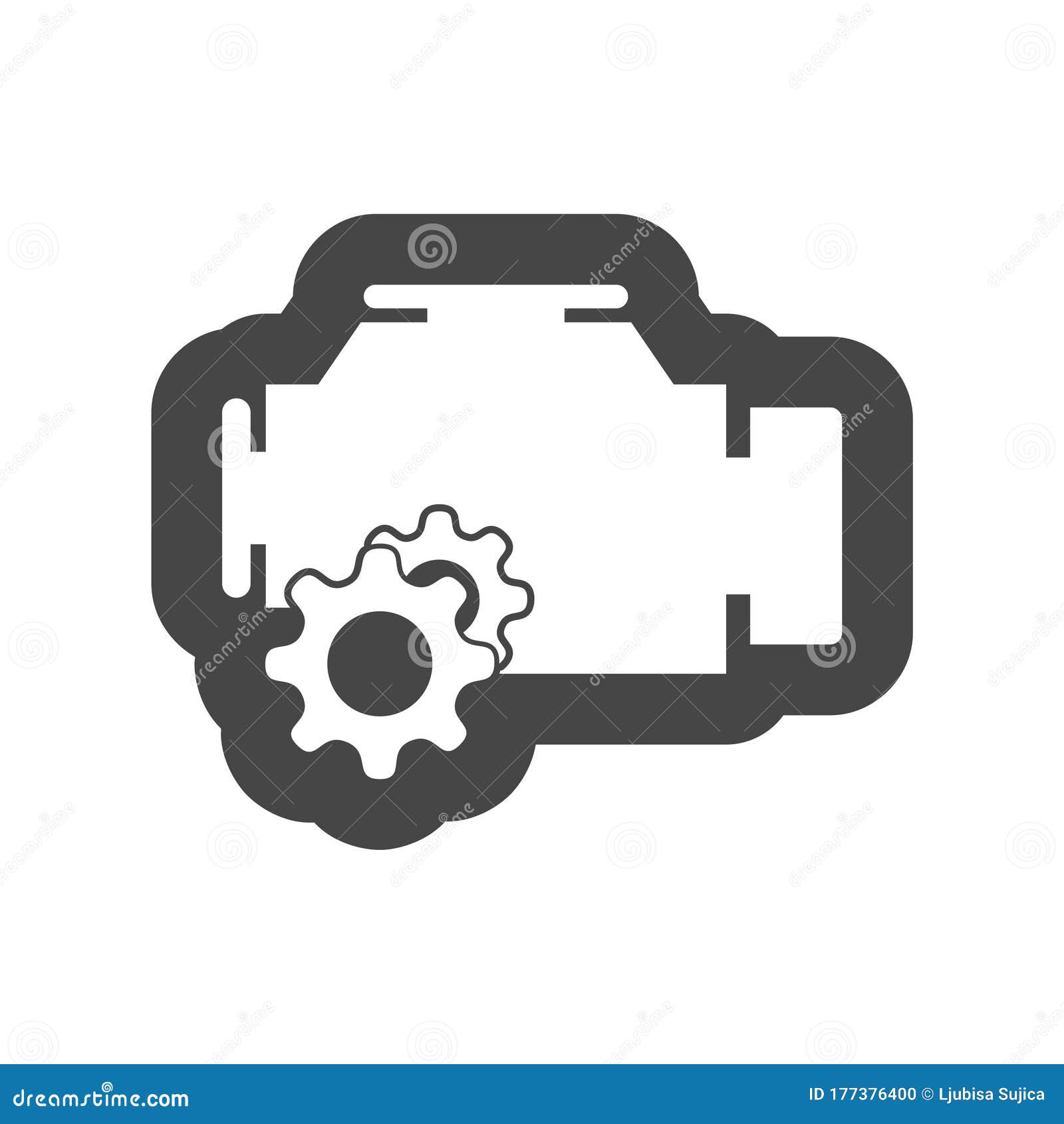 Icono de motor eléctrico ilustración del vector. Ilustración de electro ...