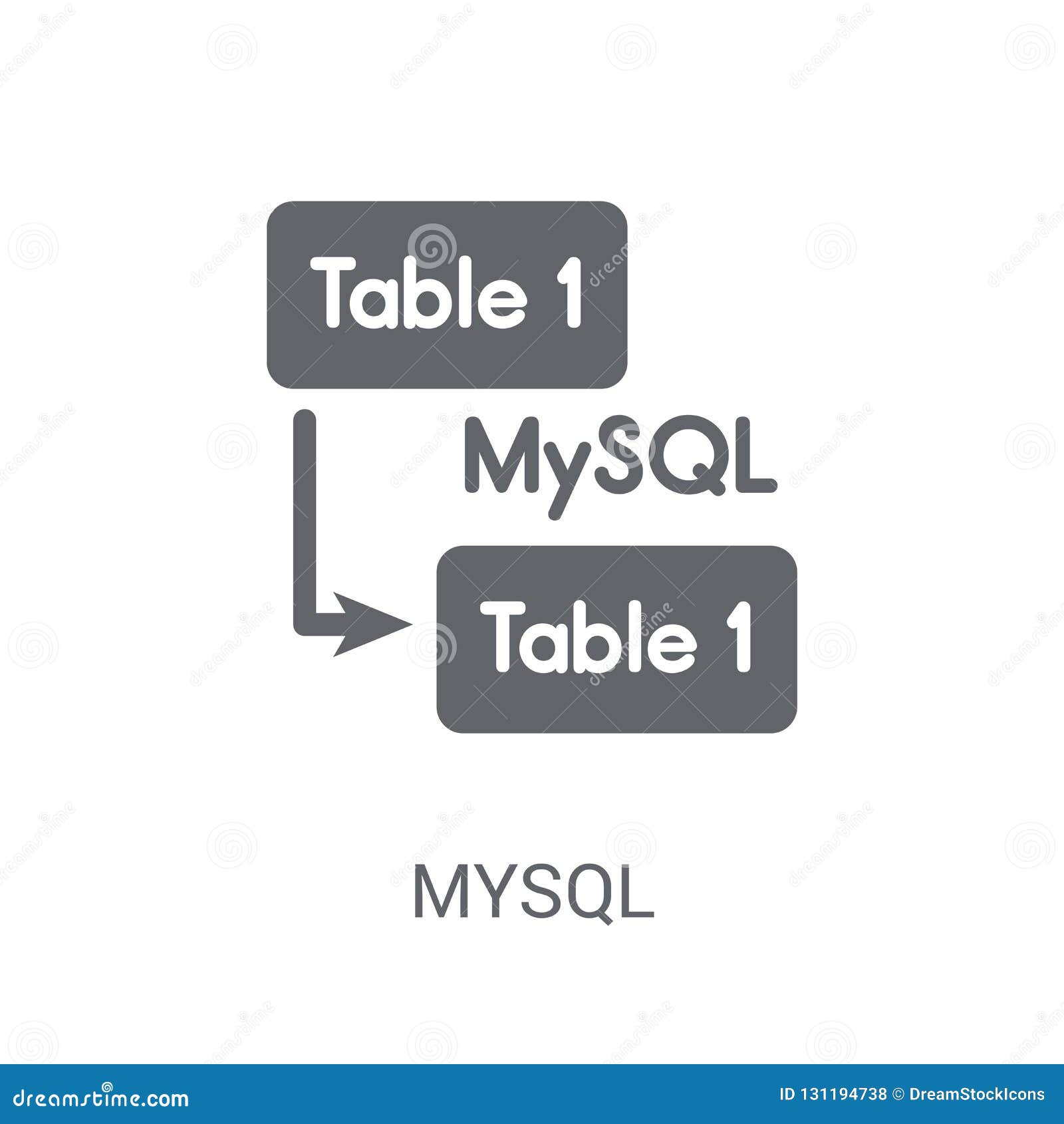 Icono de Mysql ilustración del vector. Ilustración de internet - 131194738