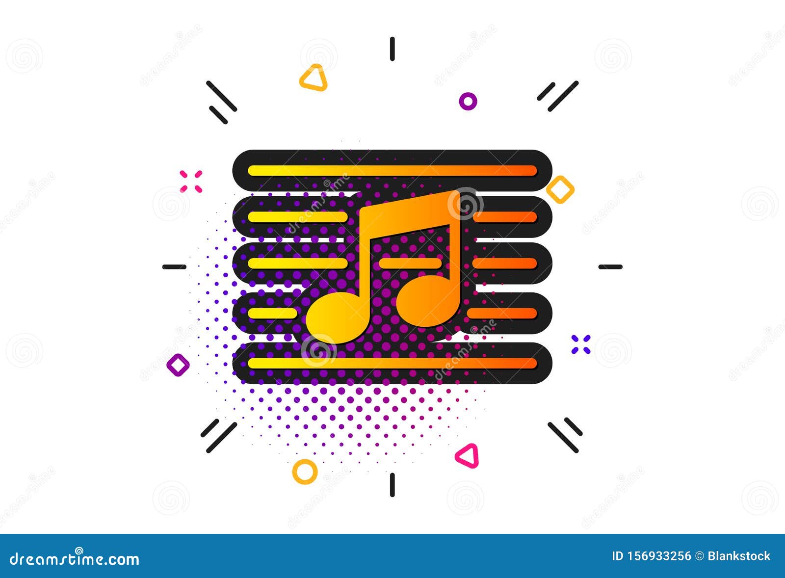 Icono De Nota Musical. Signo Musical. Vector Ilustración del Vector ...