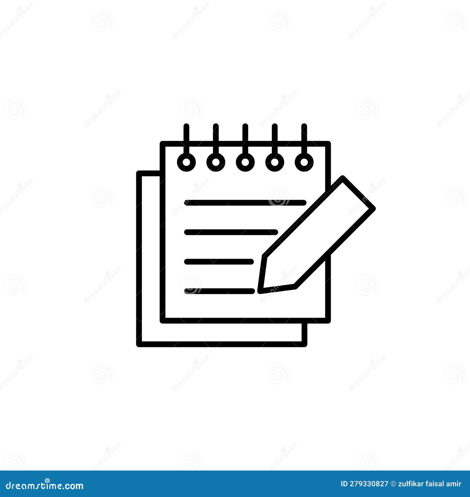 Icono De Nota . Vector De Icono De Bloc De Notas Ilustración del Vector ...