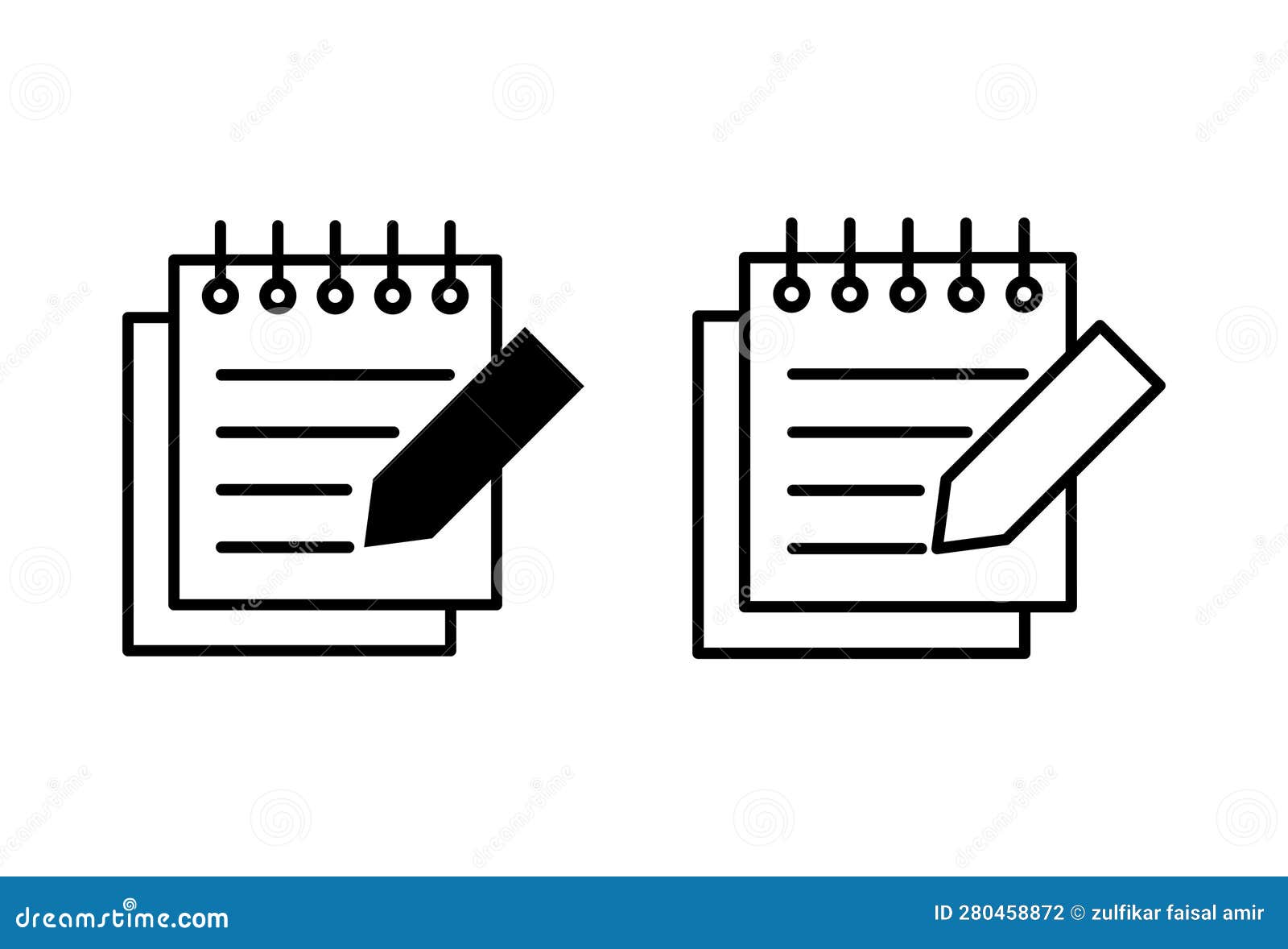 Icono De Nota . Vector De Icono De Bloc De Notas Ilustración del Vector ...