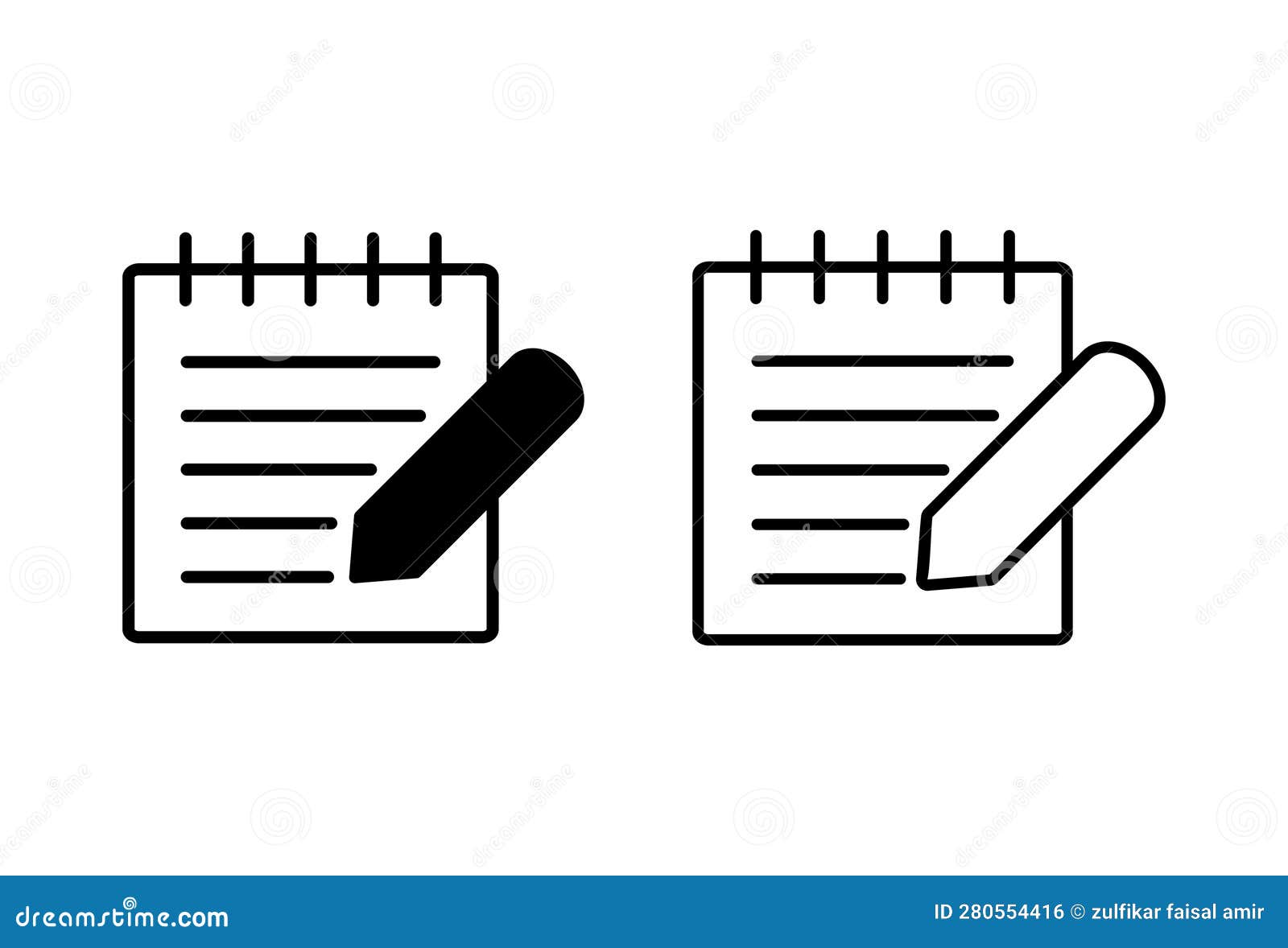 Icono De Nota . Vector De Icono De Bloc De Notas Ilustración del Vector ...