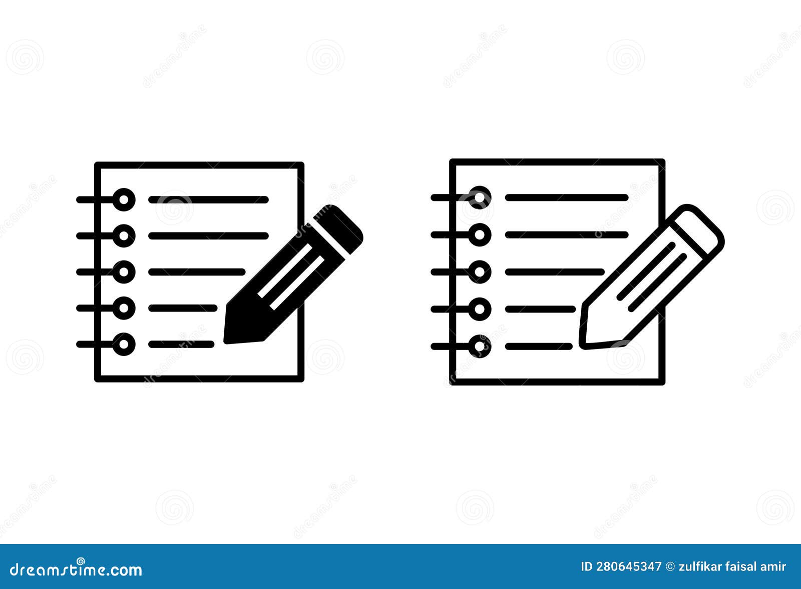 Icono De Nota . Vector De Icono De Bloc De Notas Ilustración del Vector ...