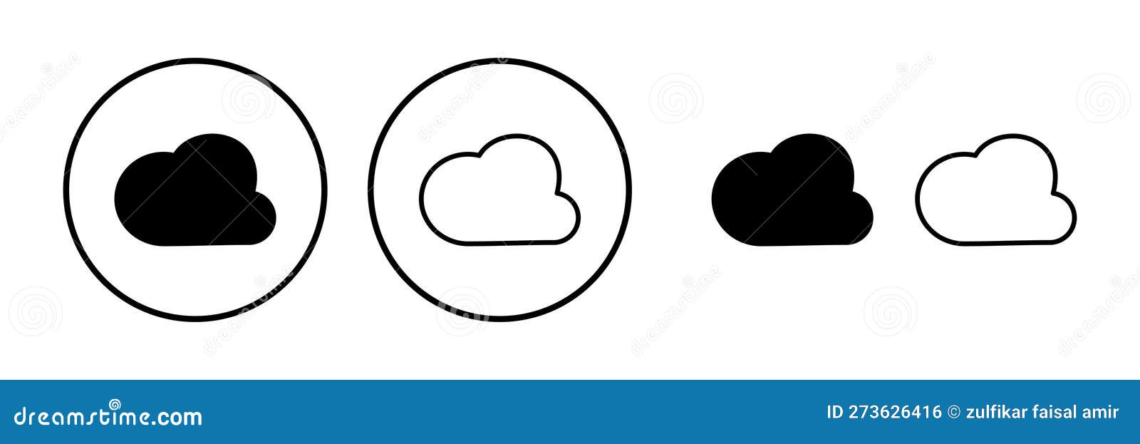 Icono De Nube . Datos En La Nube. Servicios En La Nube Ilustración del ...