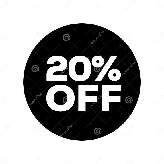 Icono De 20 Off Vector Sticker Ilustración del Vector - Ilustración de ...