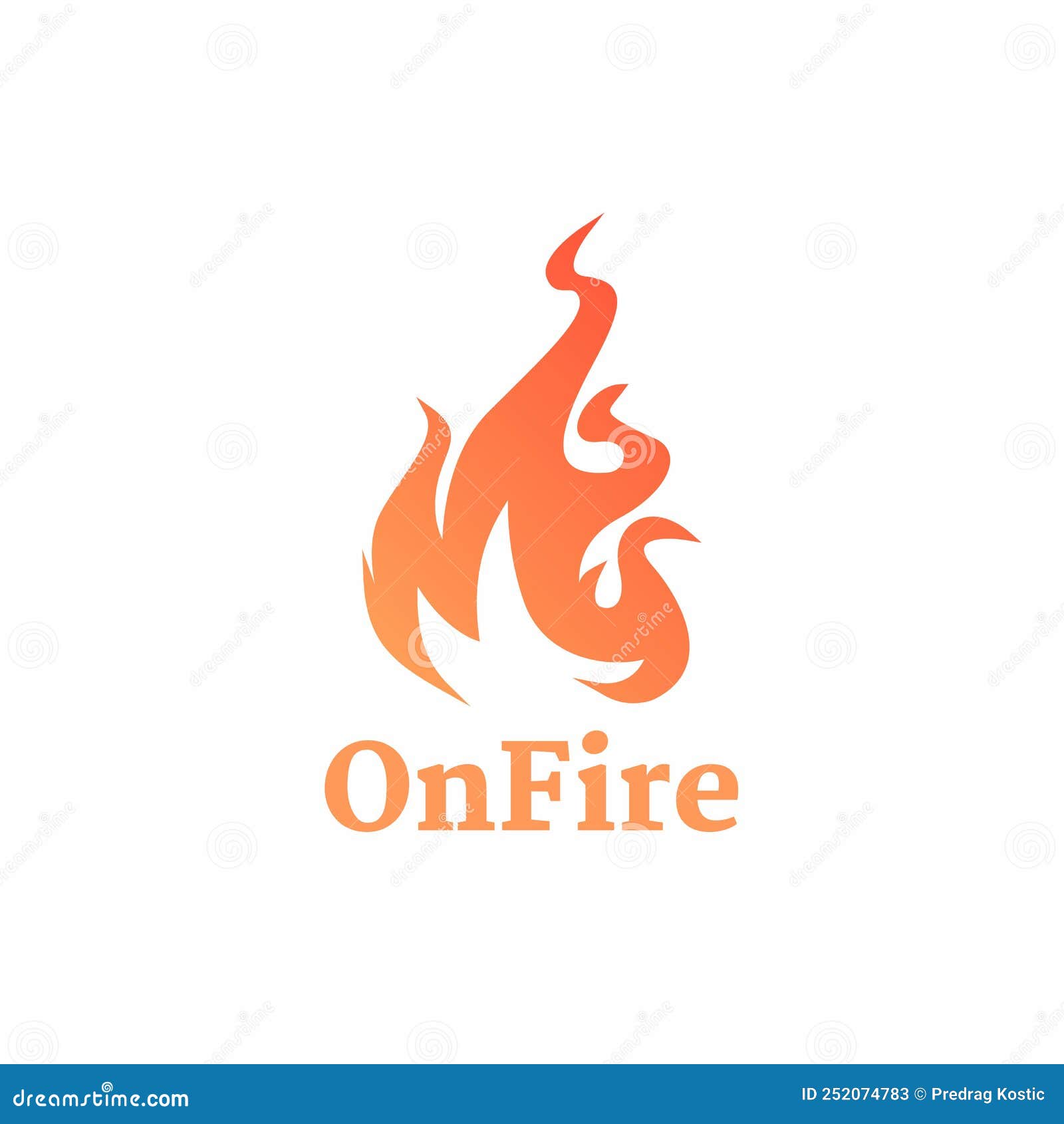 Icono de onfire stock de ilustración. Ilustración de extracto - 252074783