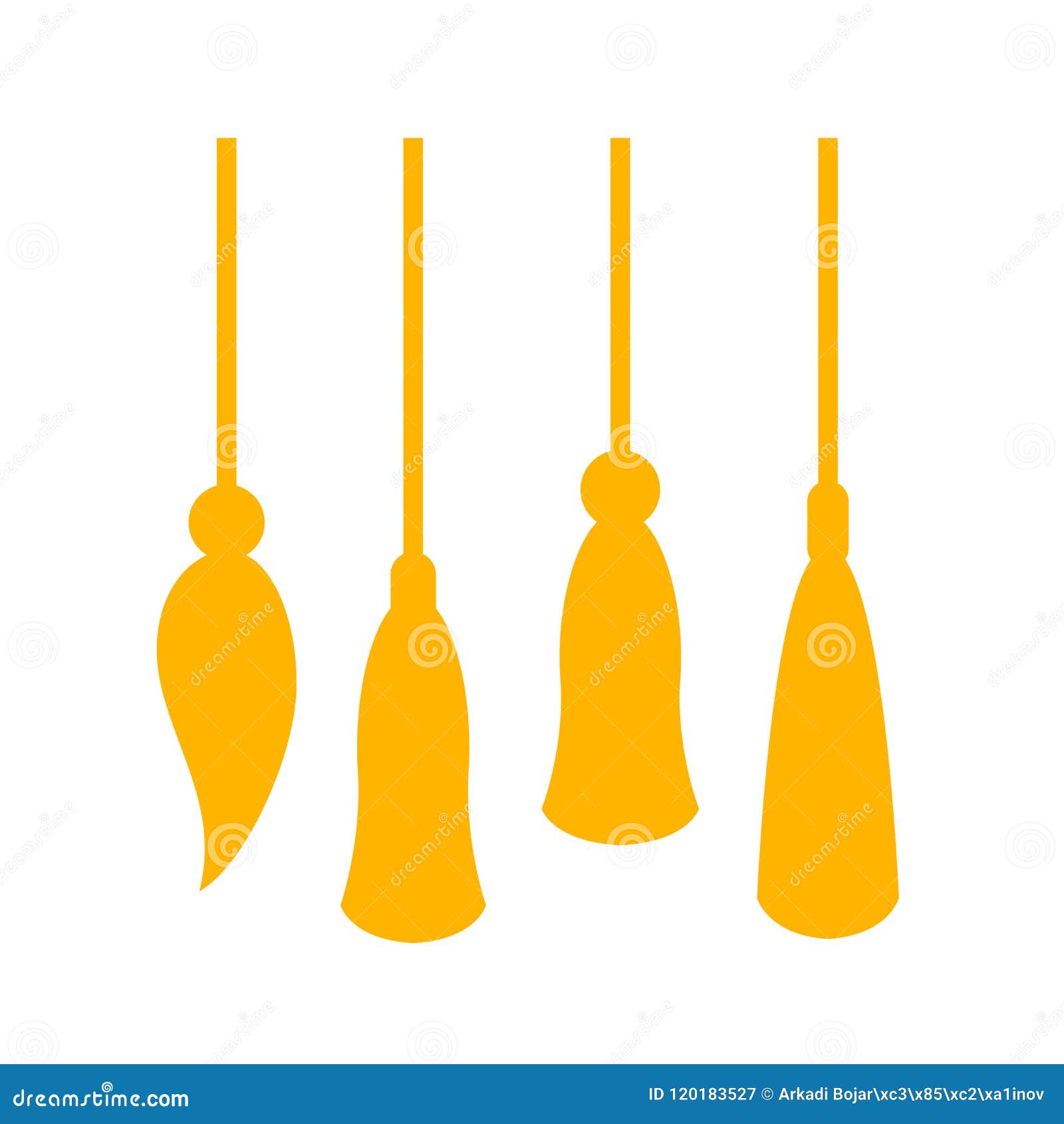 Icono De Oro Del Vector De La Borla Ilustración del Vector ...