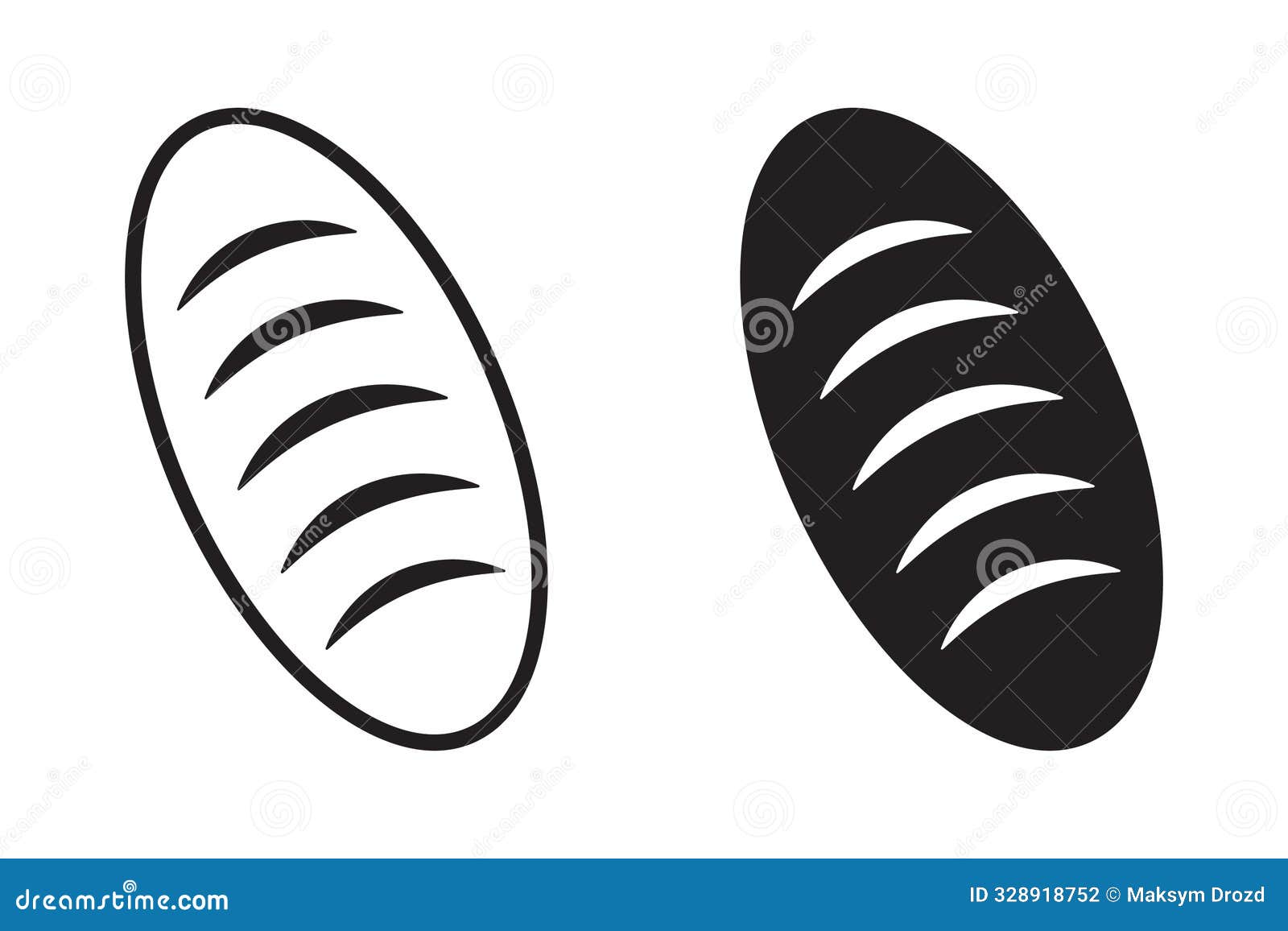 Icono De Pan Icono De Pan Icono De Pan Icono Plano. Ilustración del ...