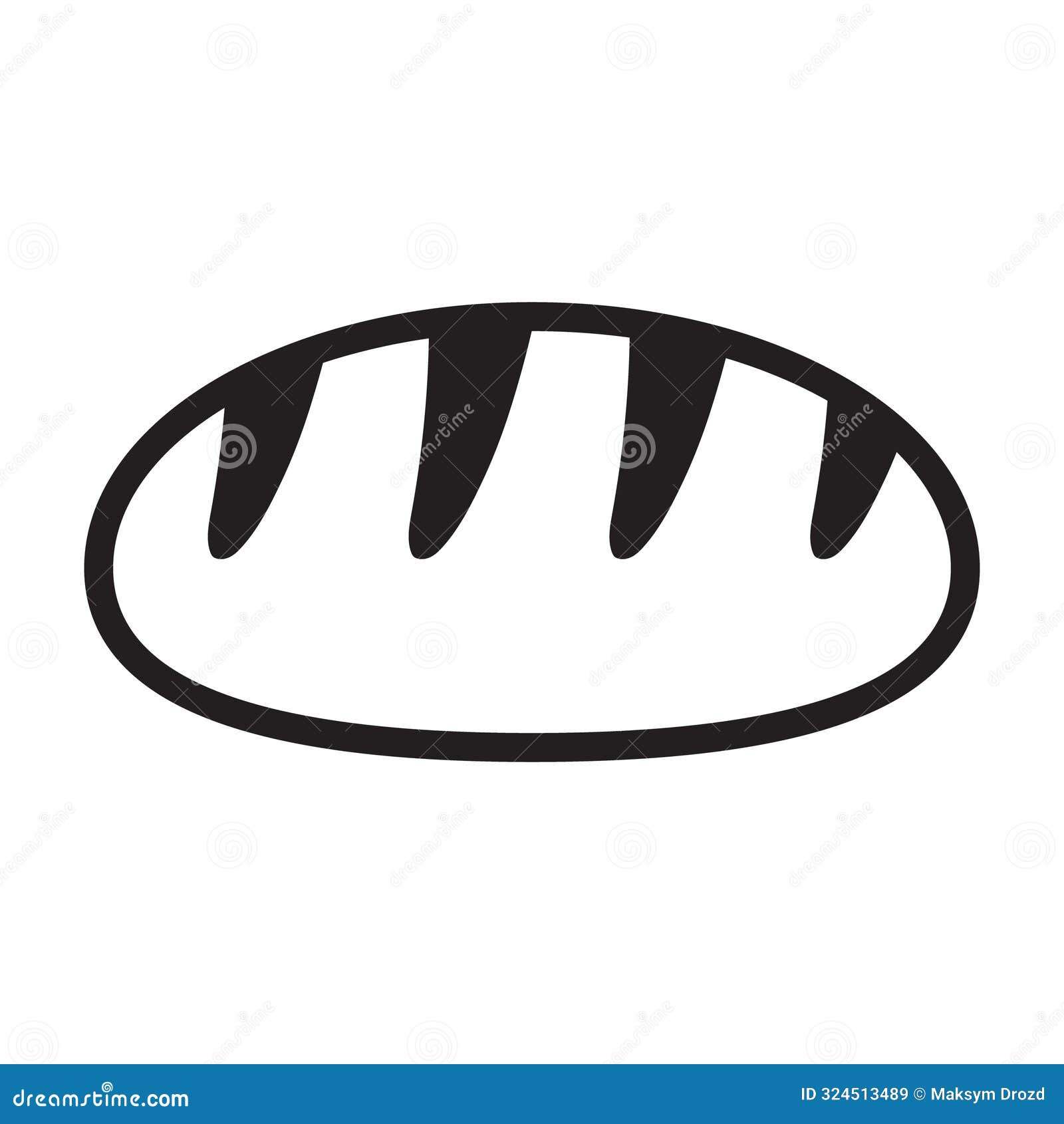 Icono de pan. ilustración del vector. Ilustración de comida - 324513489