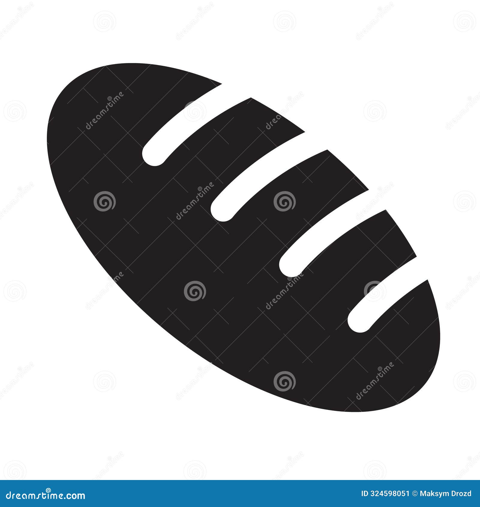 Icono de pan. ilustración del vector. Ilustración de silueta - 324598051