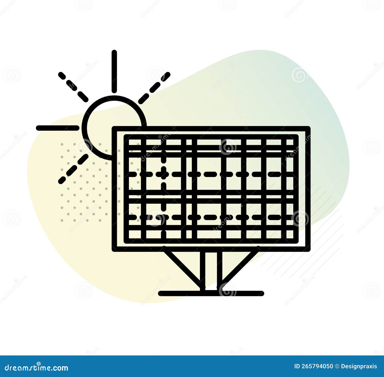 Icono De Paneles De Pv Solares Stock de ilustración - Ilustración de ...