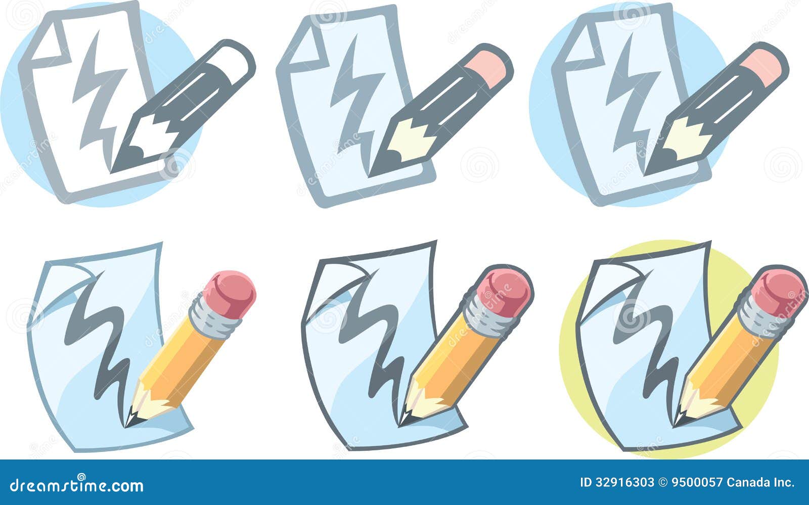 Icono de papel del lápiz ilustración del vector. Ilustración de entrar ...