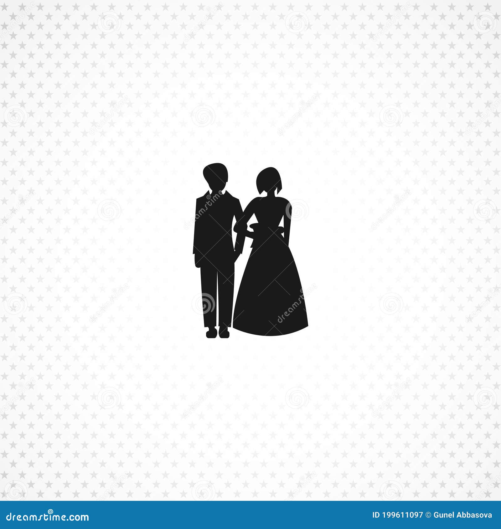 Icono De Pareja Casada Sobre Fondo Blanco Ilustración del Vector ...